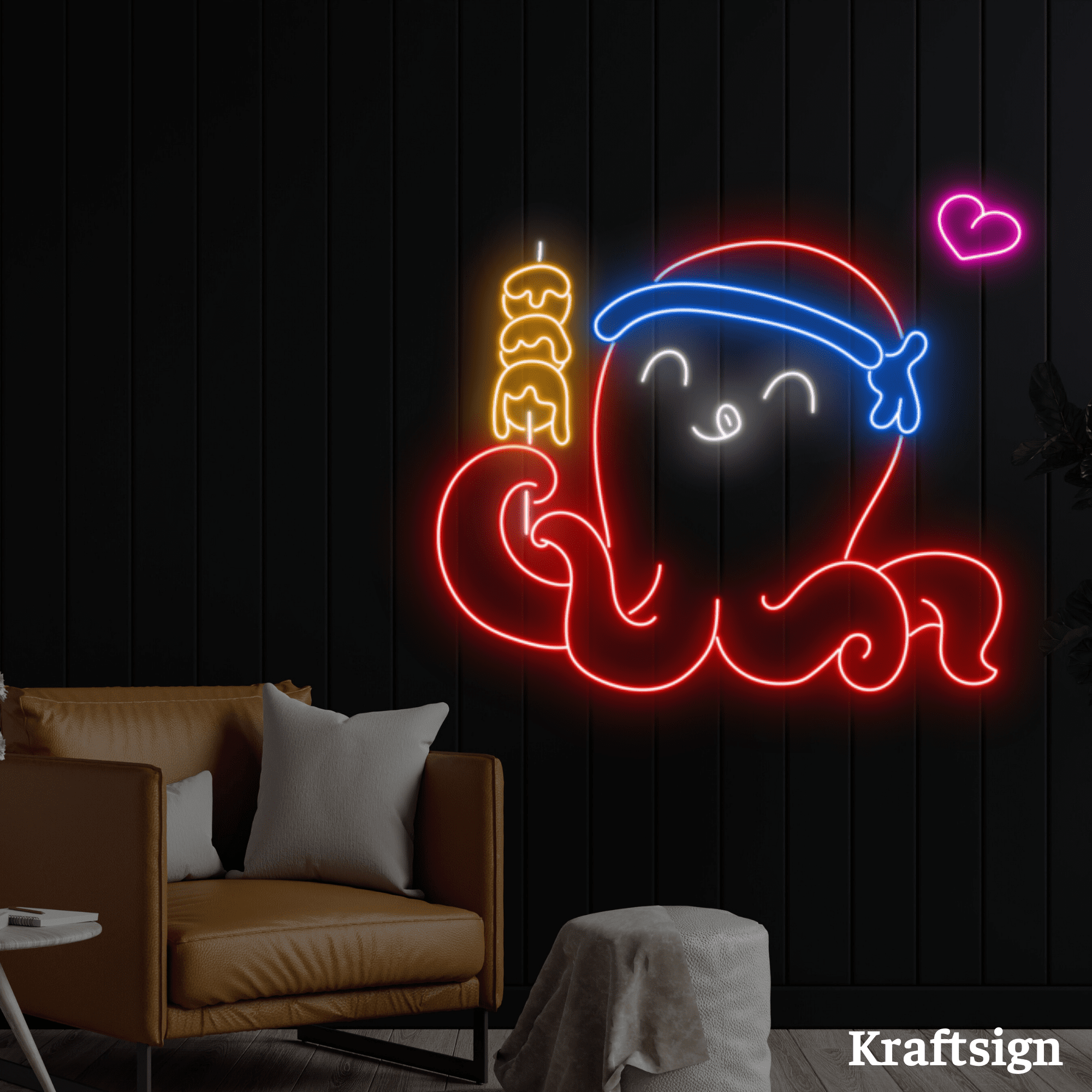 Craftnamesign Octopus Potato Twister Neon Sign, Fast Food Shop Decor ...