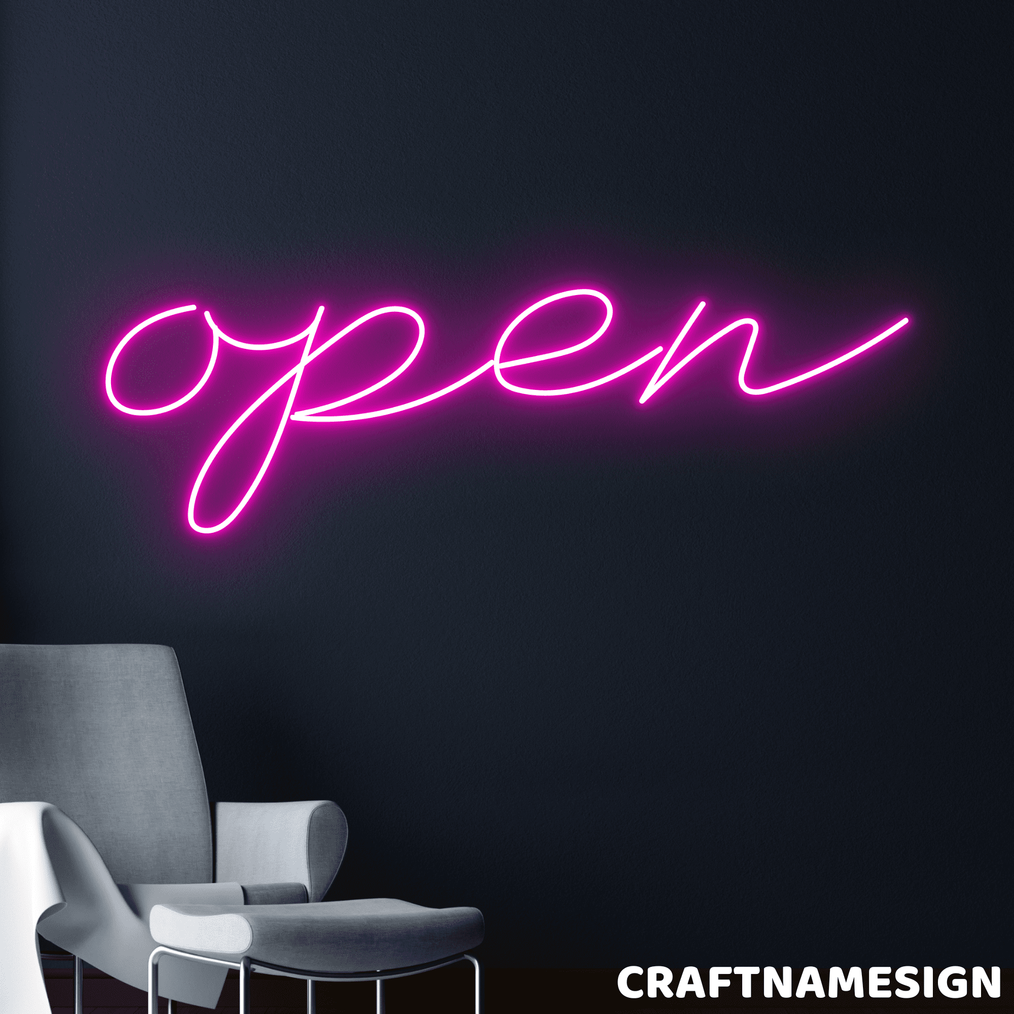 Craftnamesign Open Neon Sign, Welcome Sign Wall Art, Store Shop Wall ...