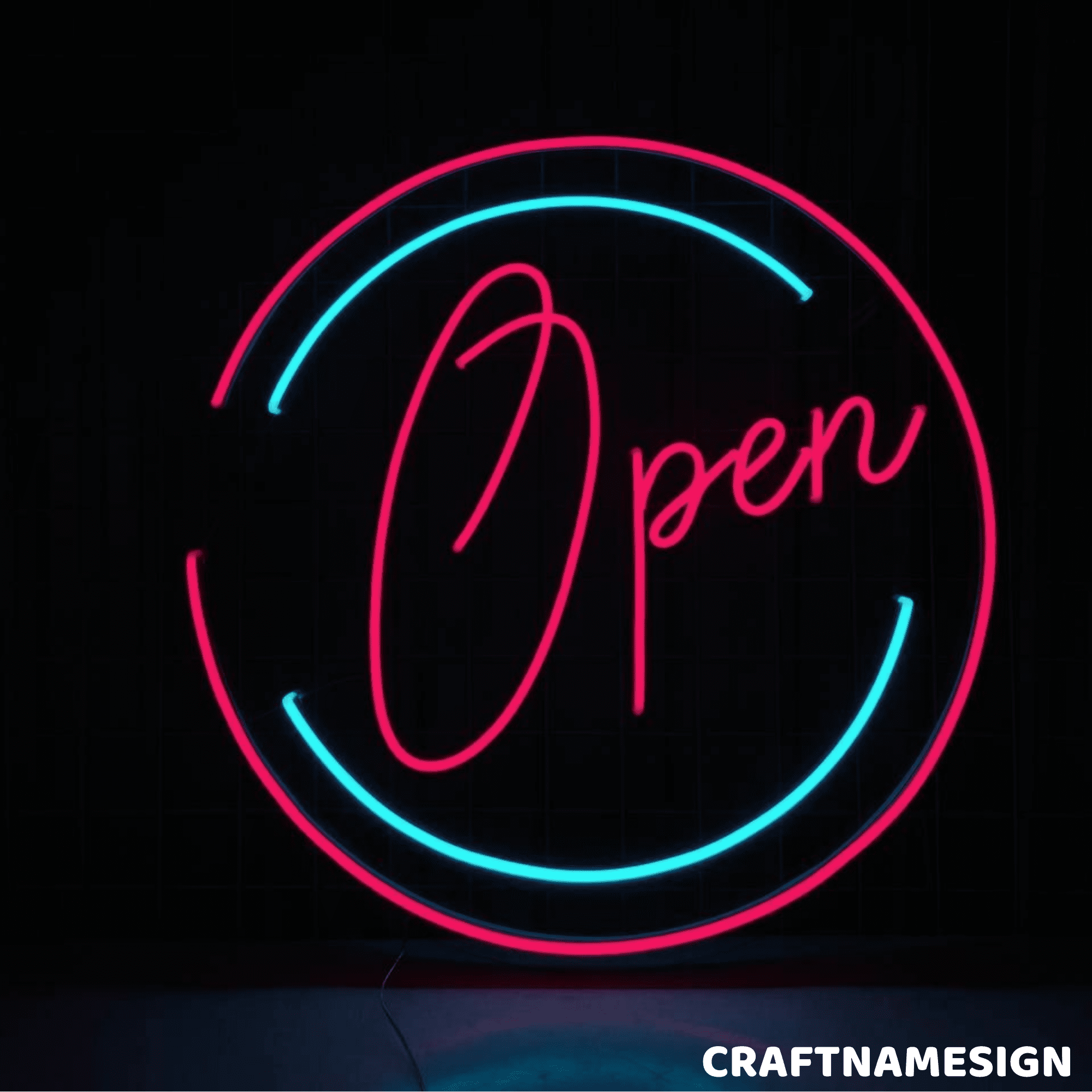 Craftnamesign Open Sign Logo Neon Light For Business, Welcome Sign For ...