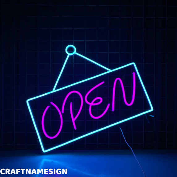 Craftnamesign Open Store Neon Sign, Welcome Sign Wall Art, Store Shop ...