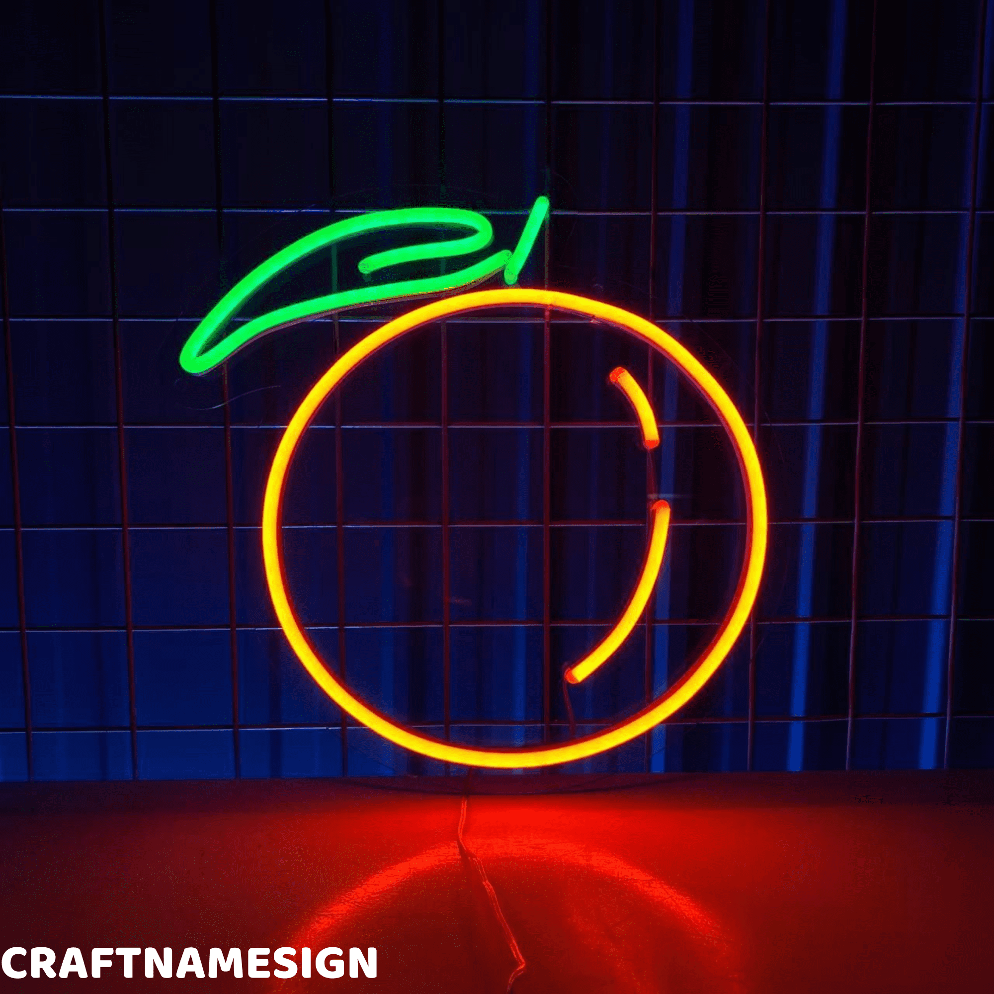 Craftnamesign Orange Neon Sign, Fruit Led Light Wall Art, Minimalist ...