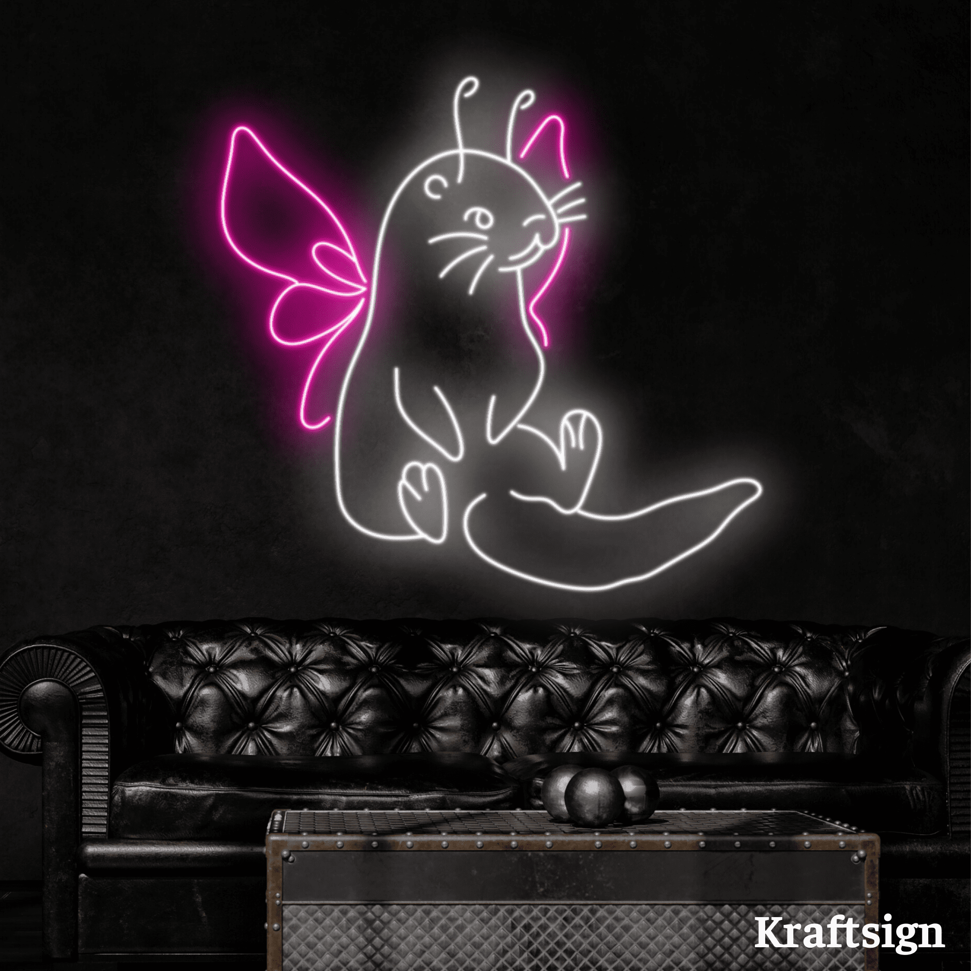 Craftnamesign Otter Wings Neon Sign, Otter Lover Gift, Kid Room Decor ...