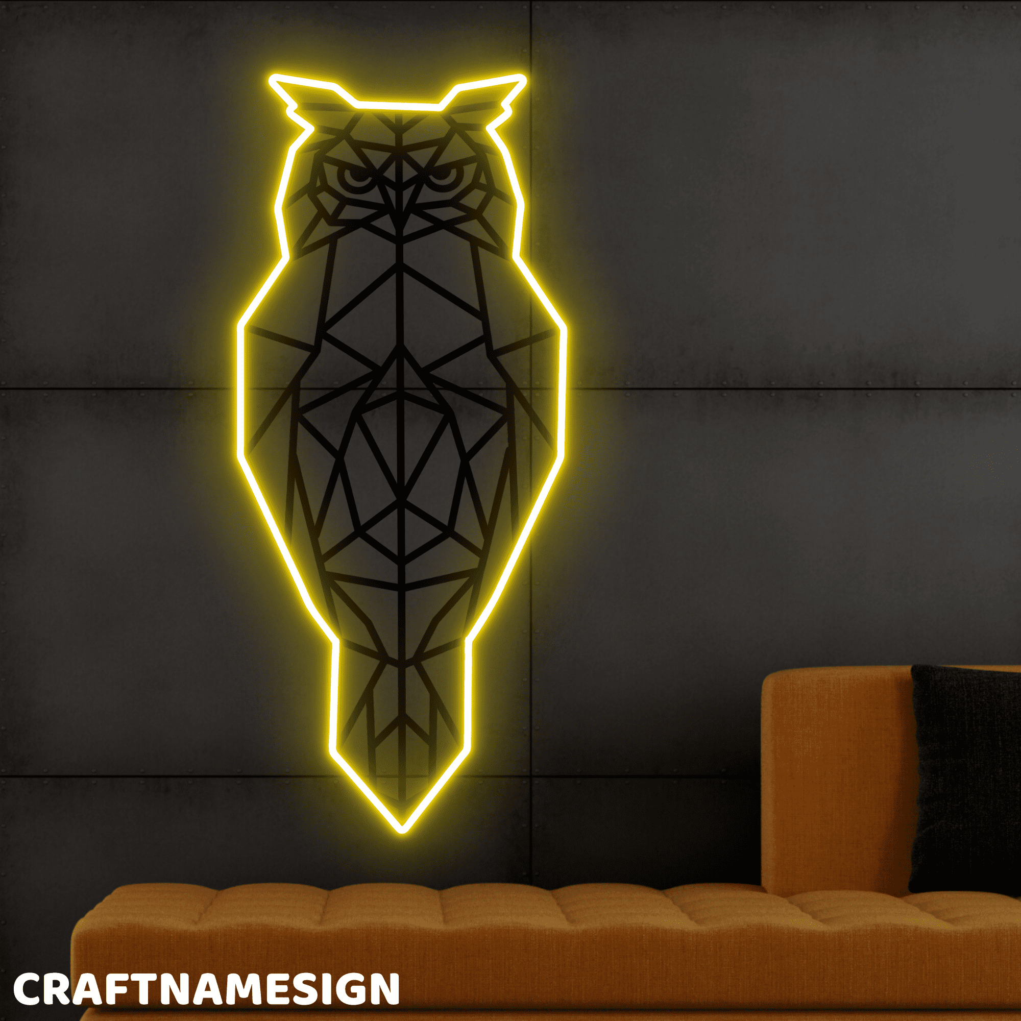 Craftnamesign Owl Neon Decal, Bar Pub Wall Sign, Living Room Wall Decor ...