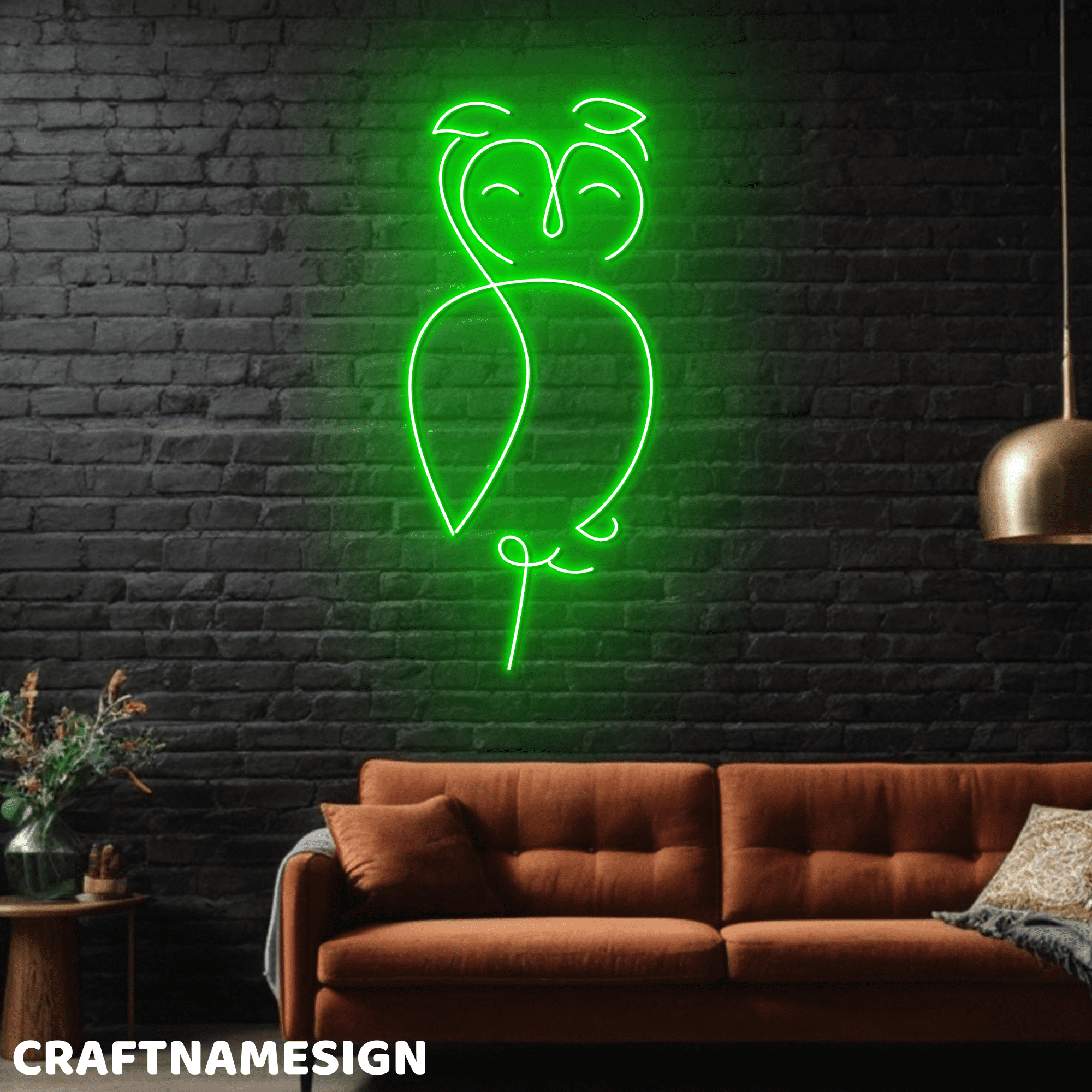 Craftnamesign Owl Neon Sign, Animal Wall Art, Bedroom Wall Decor ...