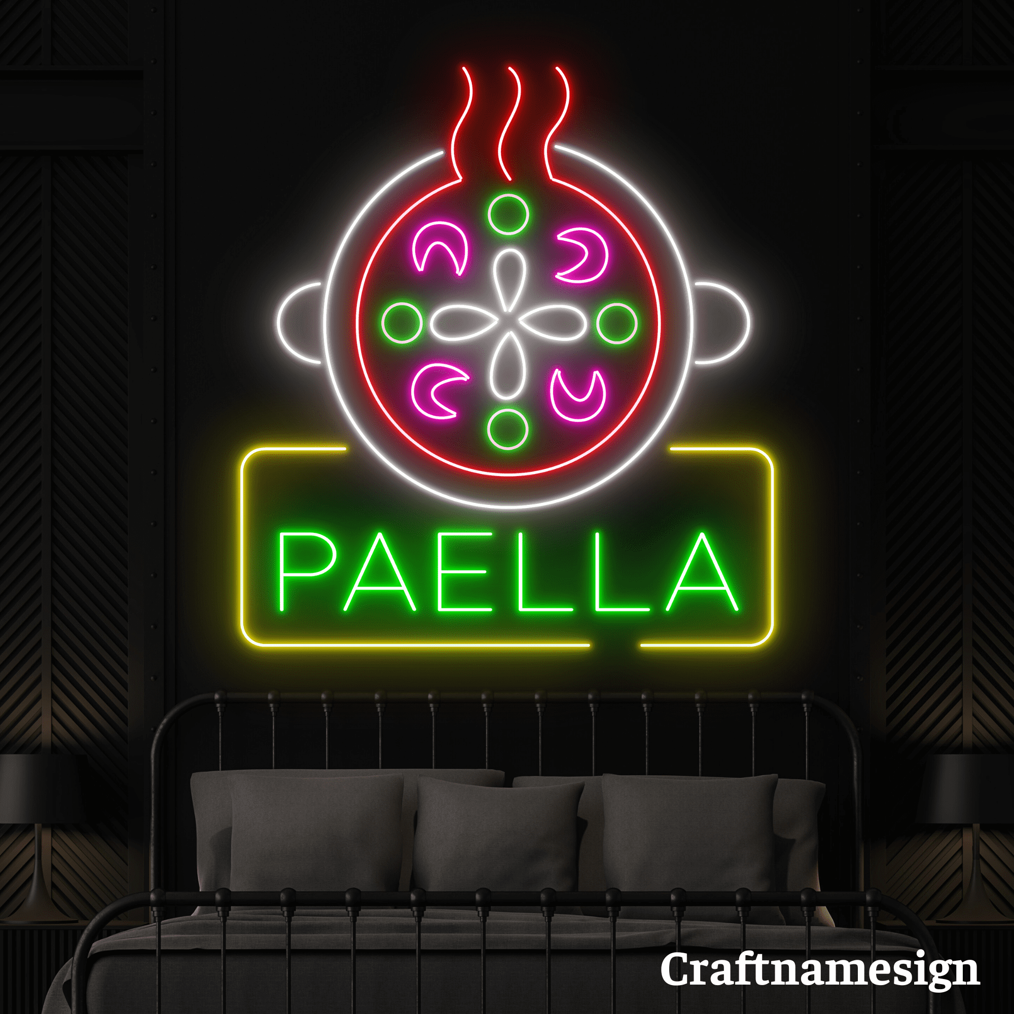 Craftnamesign Paella Neon Sign for Spain Food Restaurant Shop Wall ...