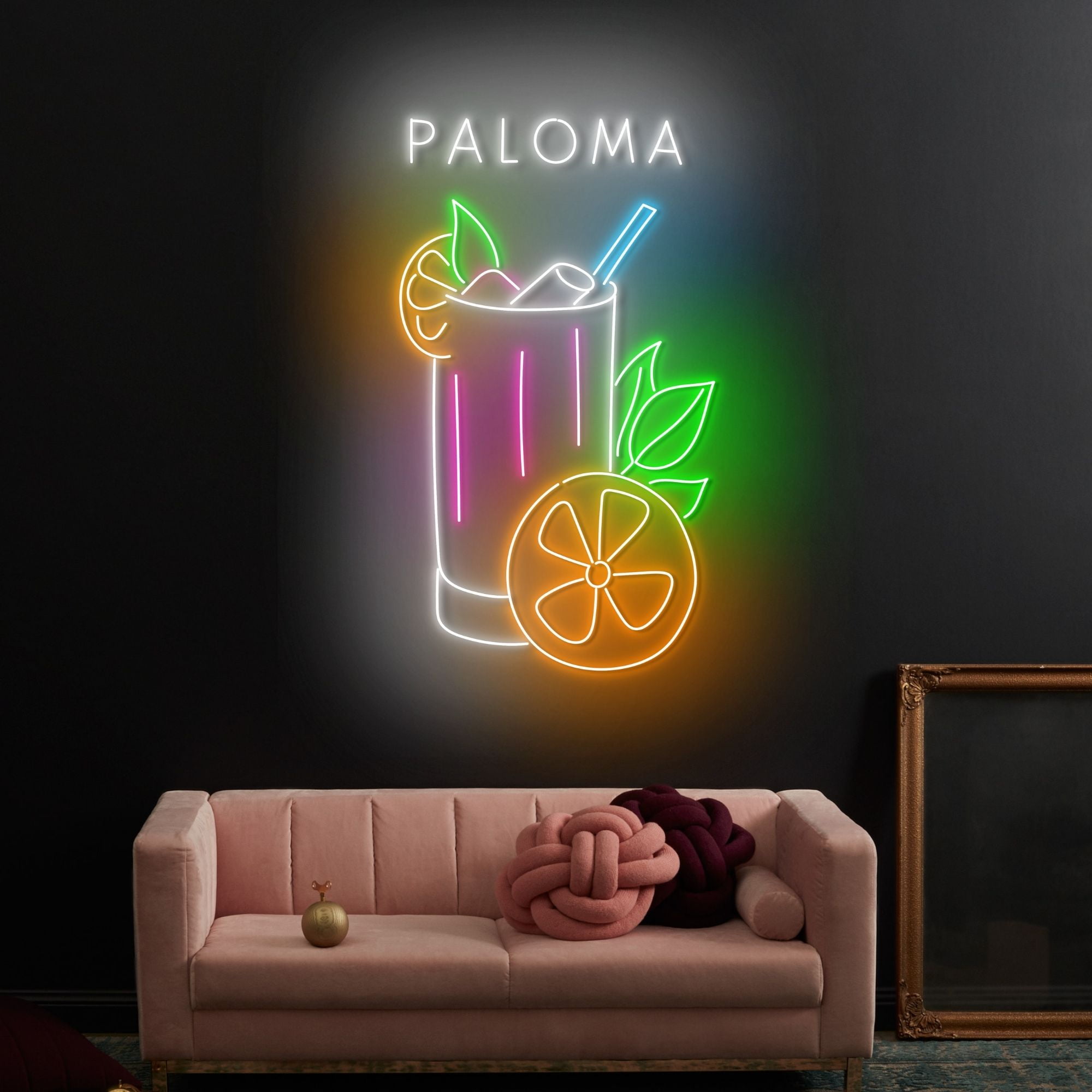 Craftnamesign Paloma Neon Sign, Cocktail Led Light Decor, Mexico ...