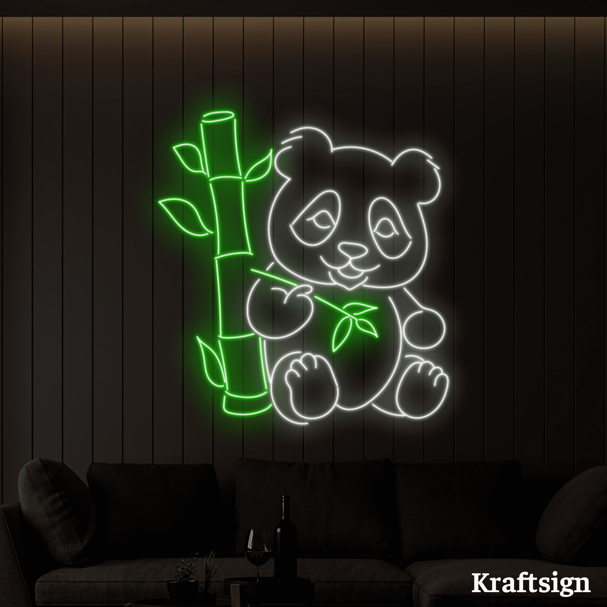Craftnamesign Panda Neon Sign, Panda Lover Gifts, Panda Wall Decor ...