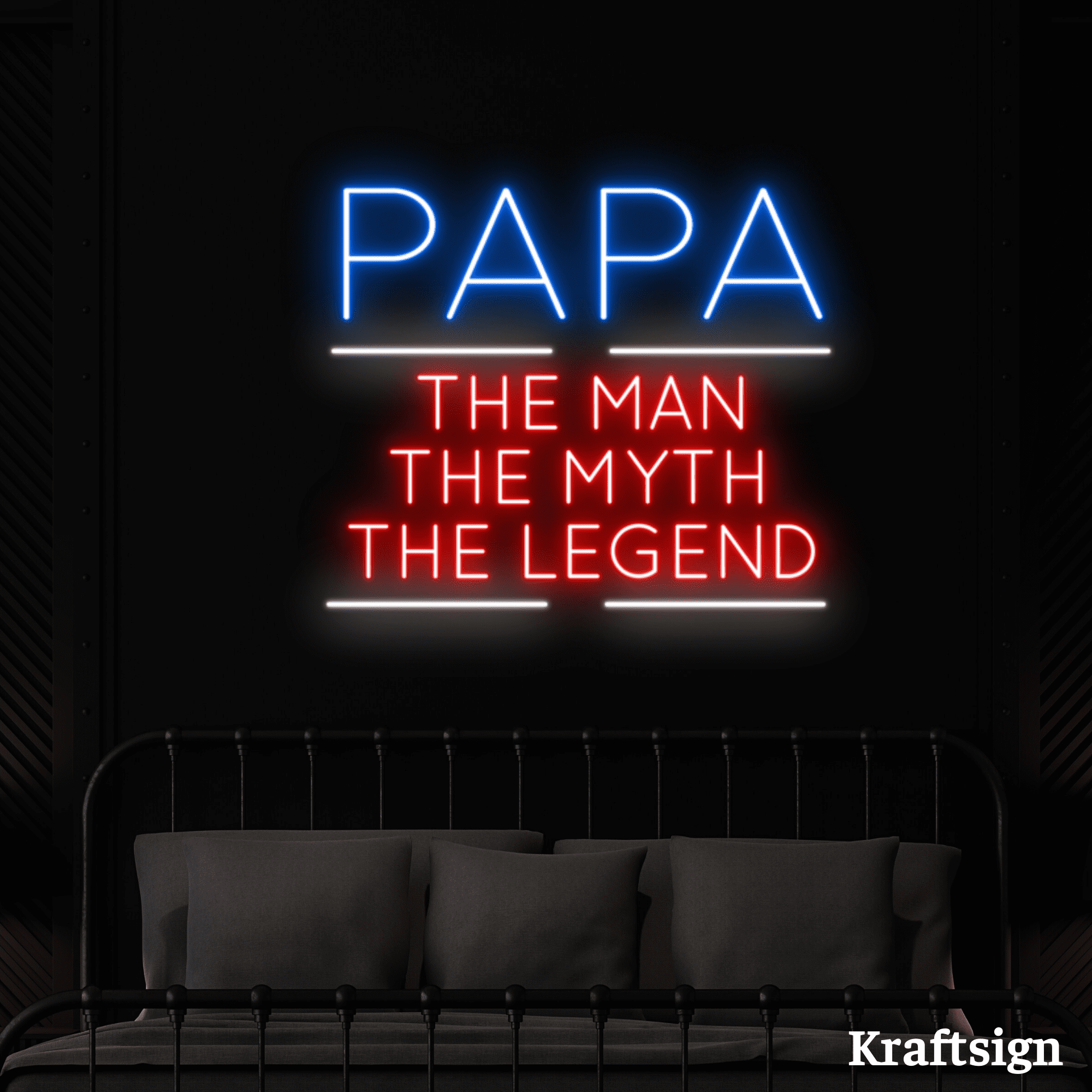 Craftnamesign Papa The Man Myth Legend Neon Sign, Father Day Gifts ...