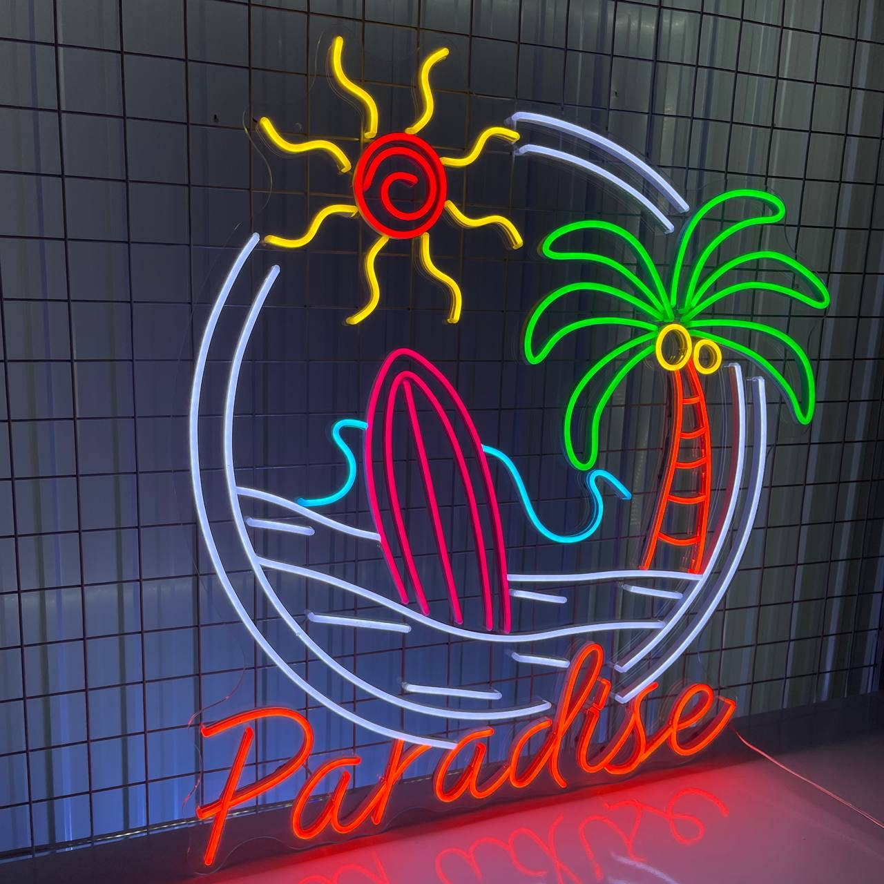 Craftnamesign Paradise Beach View Neon Sign, Summer Vibes Decor, Beach ...