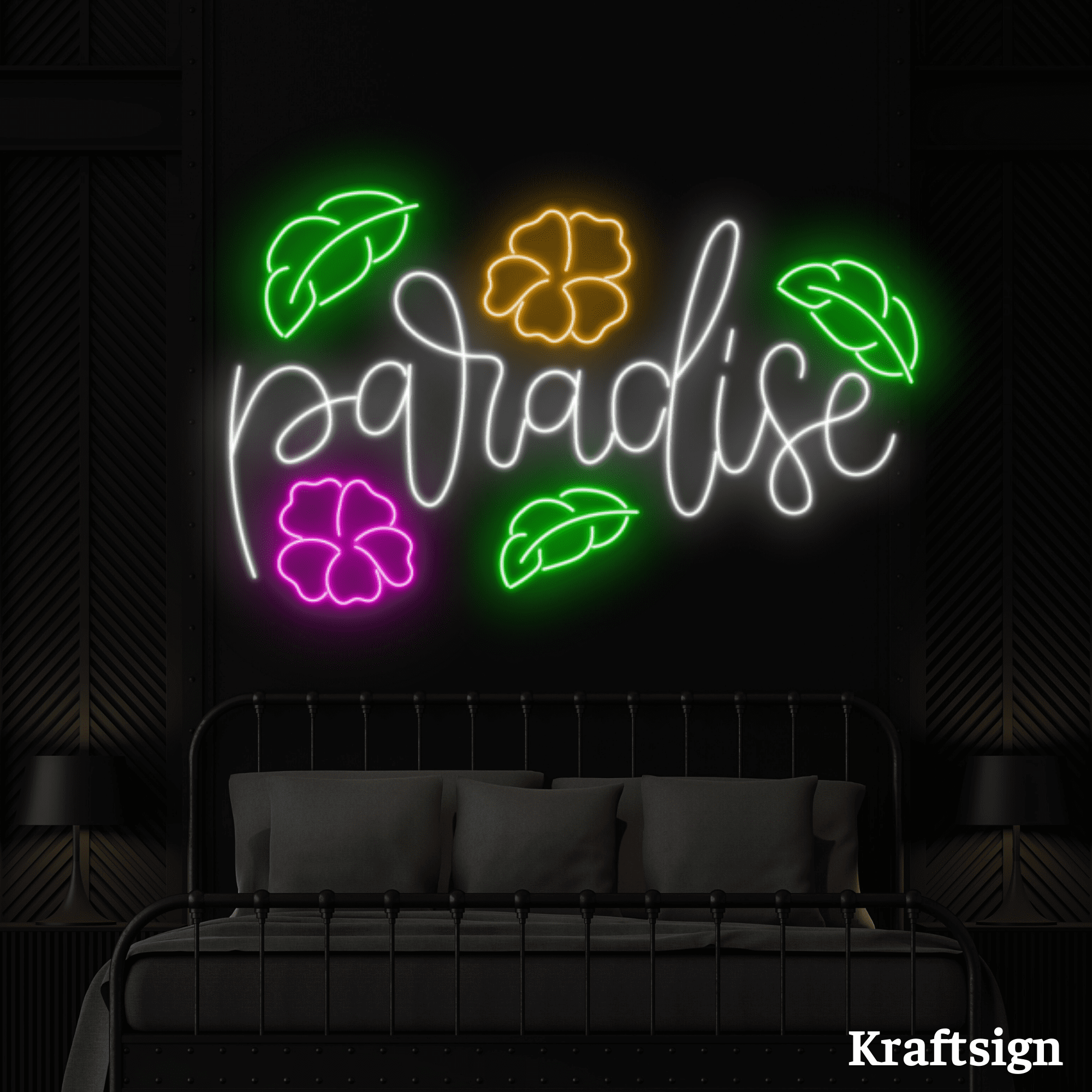 Craftnamesign Paradise Neon Sign, Beach Club Decor, Home Living Room Decor - Walmart.com