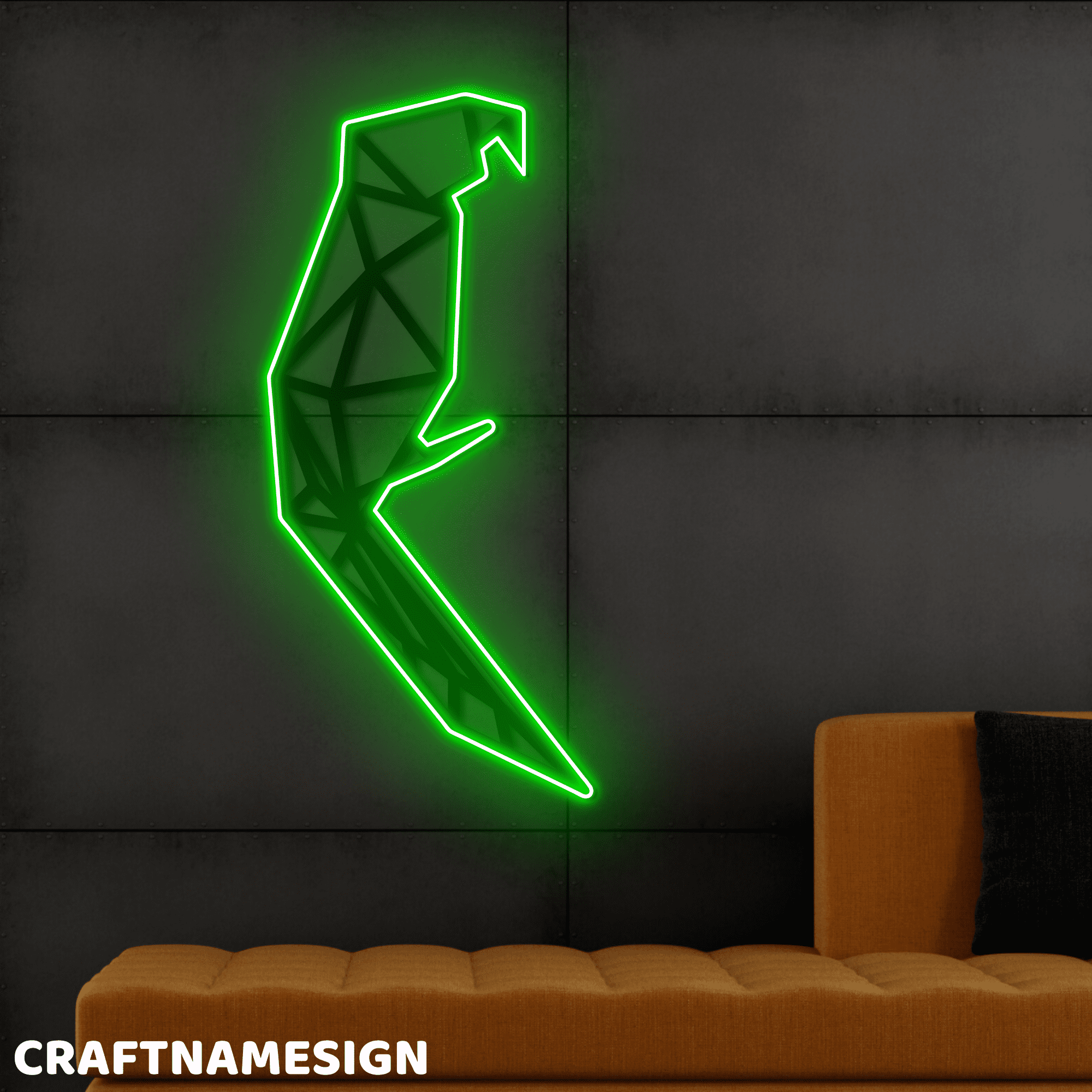 Craftnamesign Parrot Led Acrylic, Living Room Wall Art, Bar Pub Wall ...