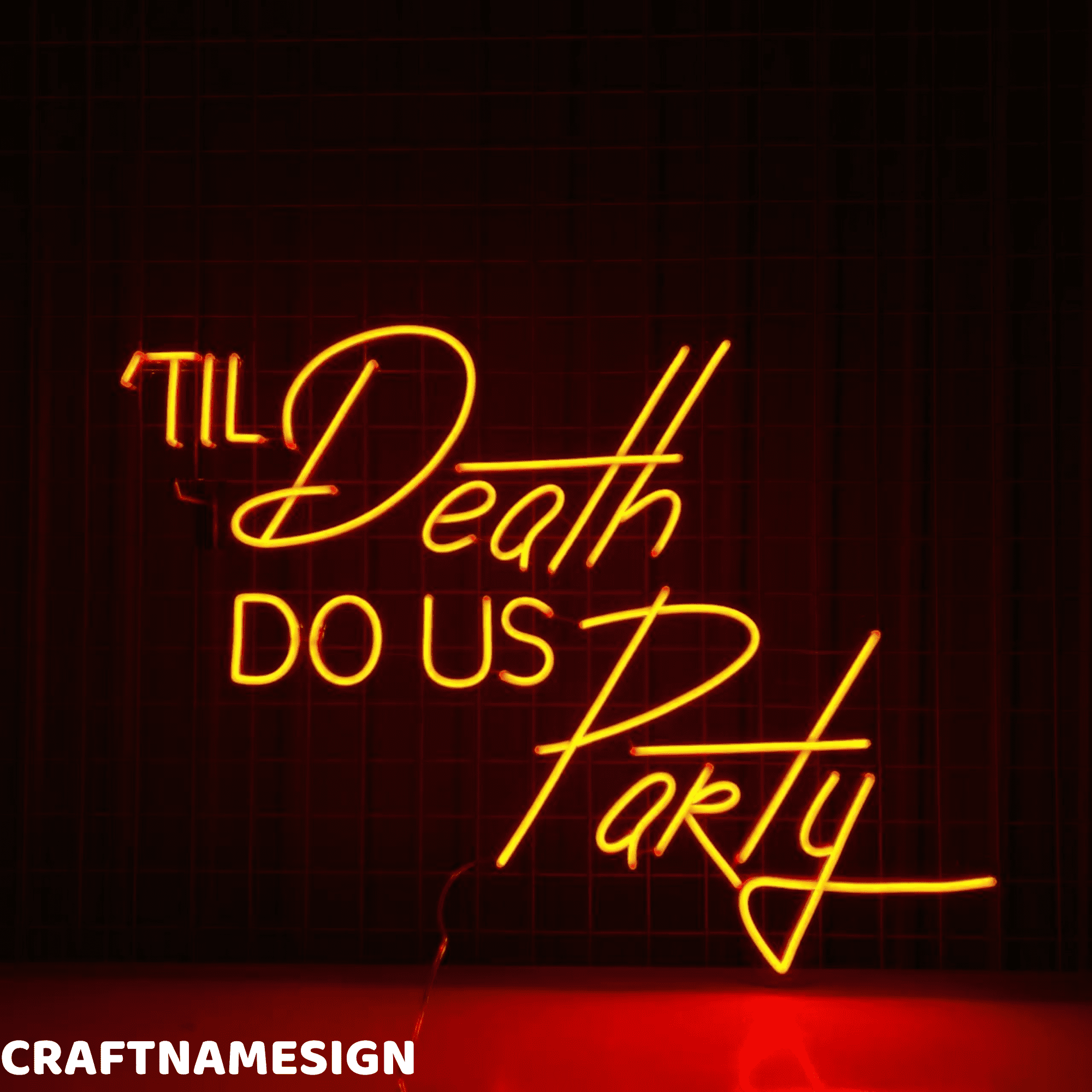 Craftnamesign Party Neon Sign, Celebration Wall Art, Wedding Wall Decor ...