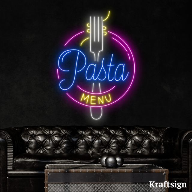 Craftnamesign Pasta Menu Neon Sign, Pasta Restaurant Decor, Pasta LED ...