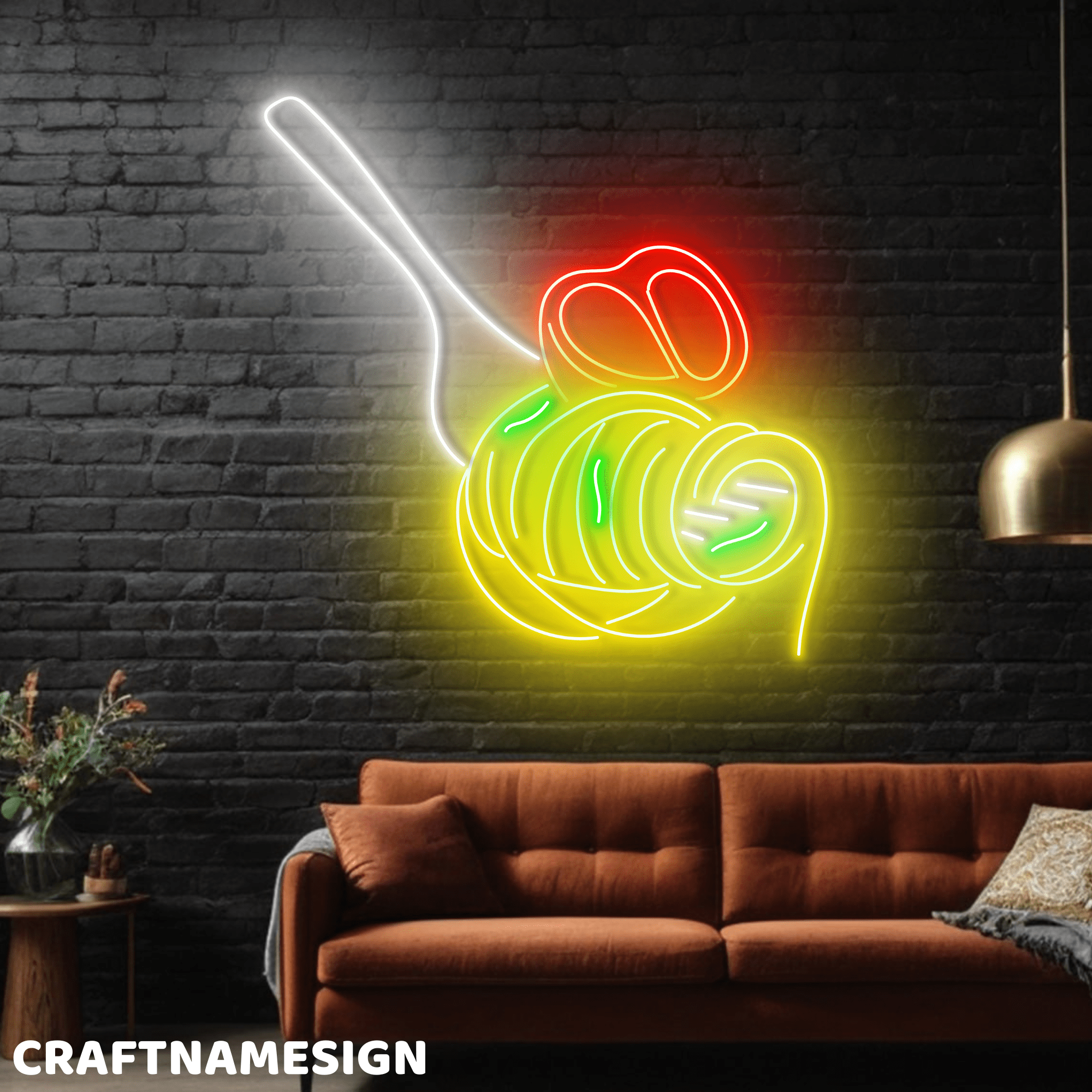 Craftnamesign Pasta Neon Sign, Italian Cuisine Wall Decor, Restaurant ...