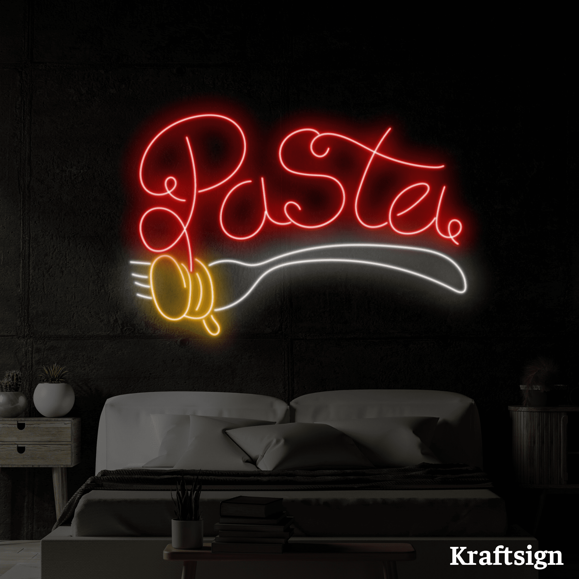 Craftnamesign Pasta Neon Sign, Pasta Restaurant LED Signage, Pasta ...