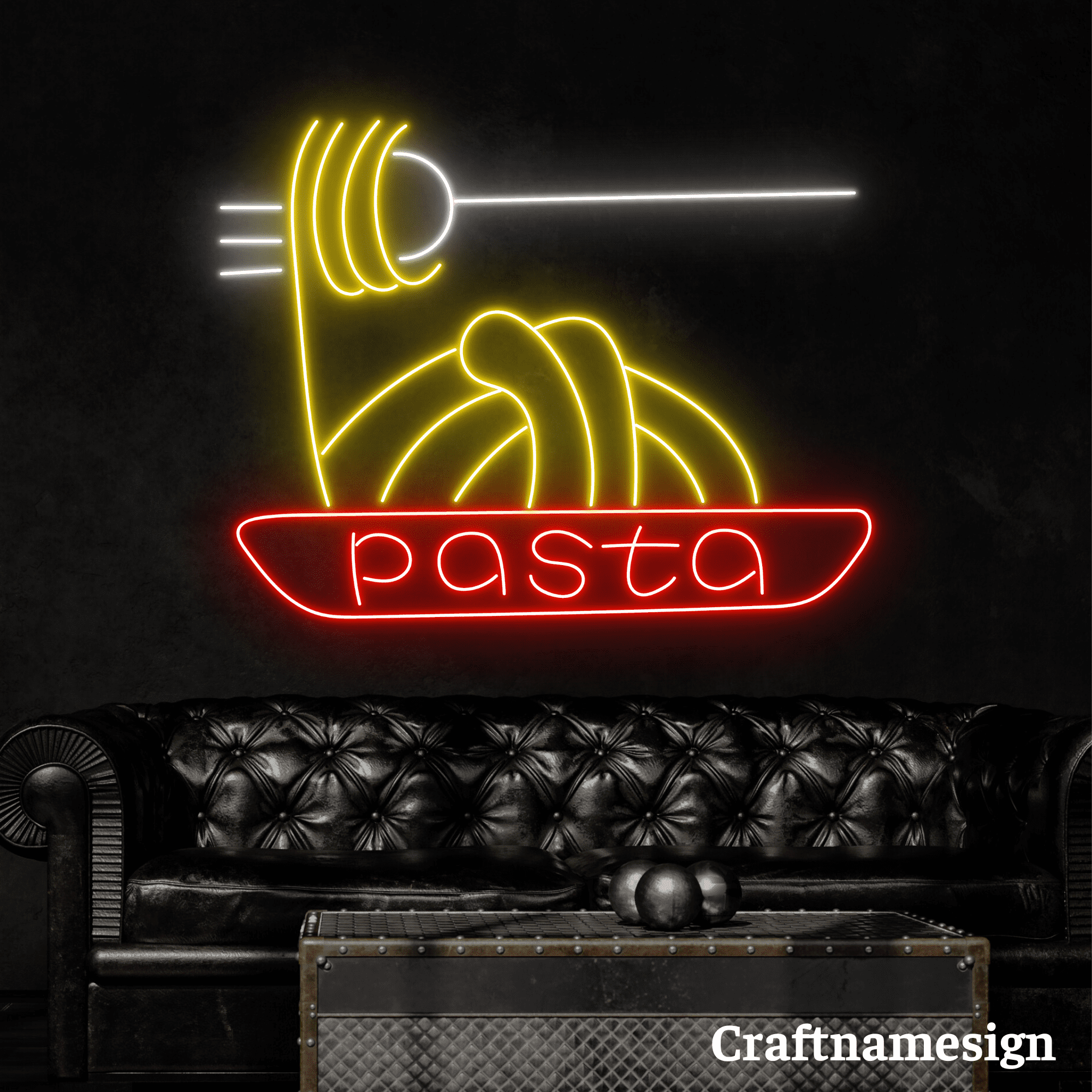 Craftnamesign Pasta Neon Sign for Pasta Italian Restaurant Shop Wall ...