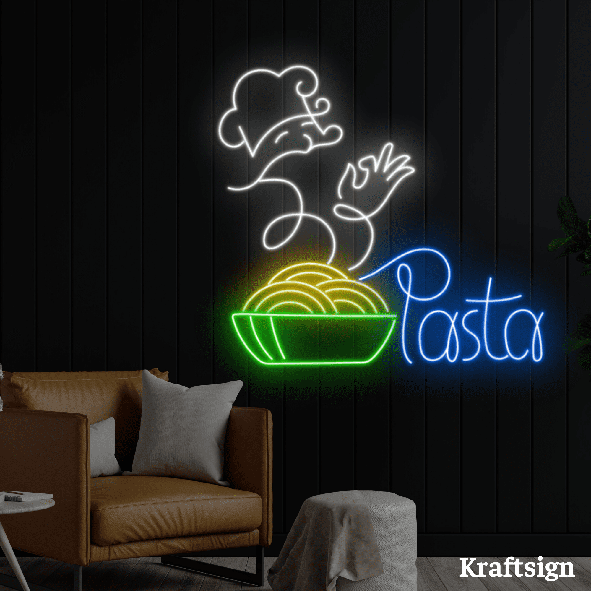 Craftnamesign Pasta Neon Signs, Pasta Restaurant LED Signage, Kitchen ...