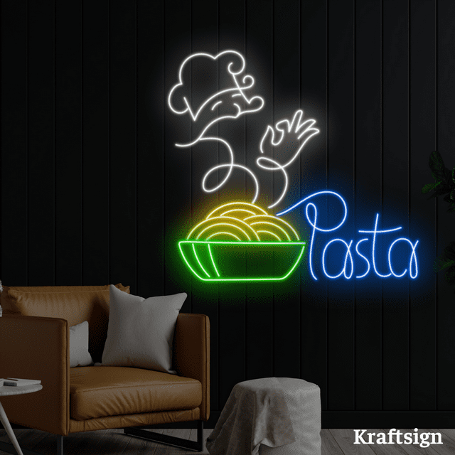 Craftnamesign Pasta Neon Signs, Pasta Restaurant LED Signage, Kitchen ...