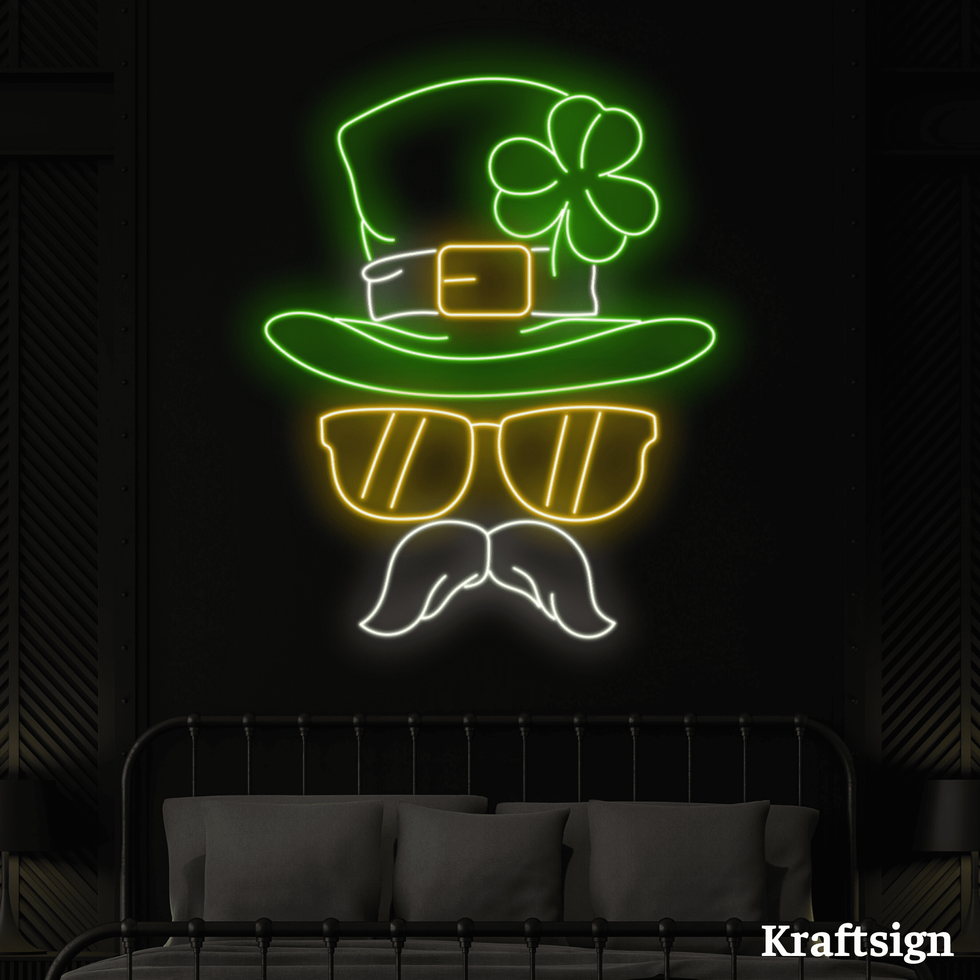 Craftnamesign Patrick Hat Neon Sign, Saint Patrick's Day Decor, Room Decor - Walmart.com