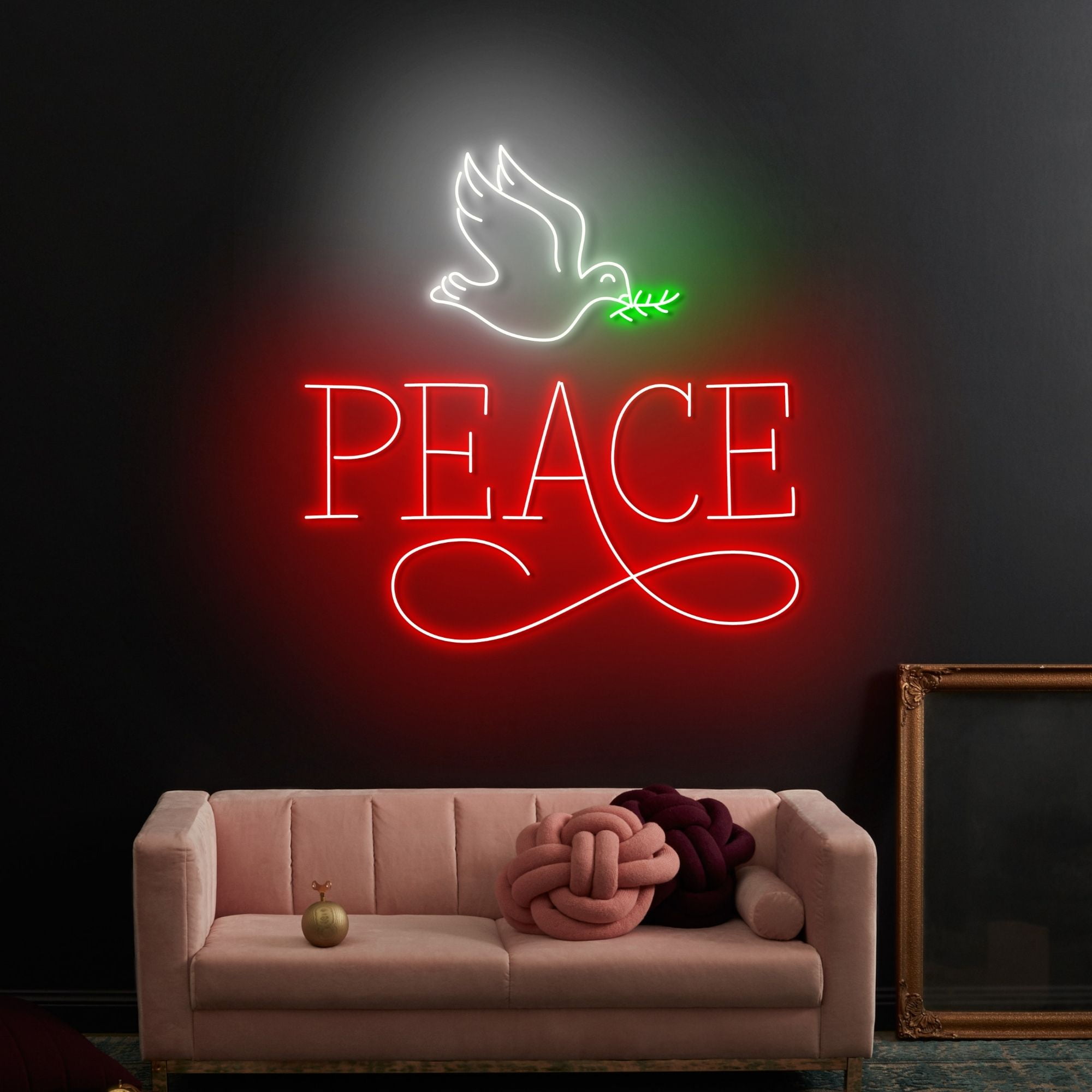 Craftnamesign Peace Dove Neon Sign, Peace Dove LED Light, Christmas ...