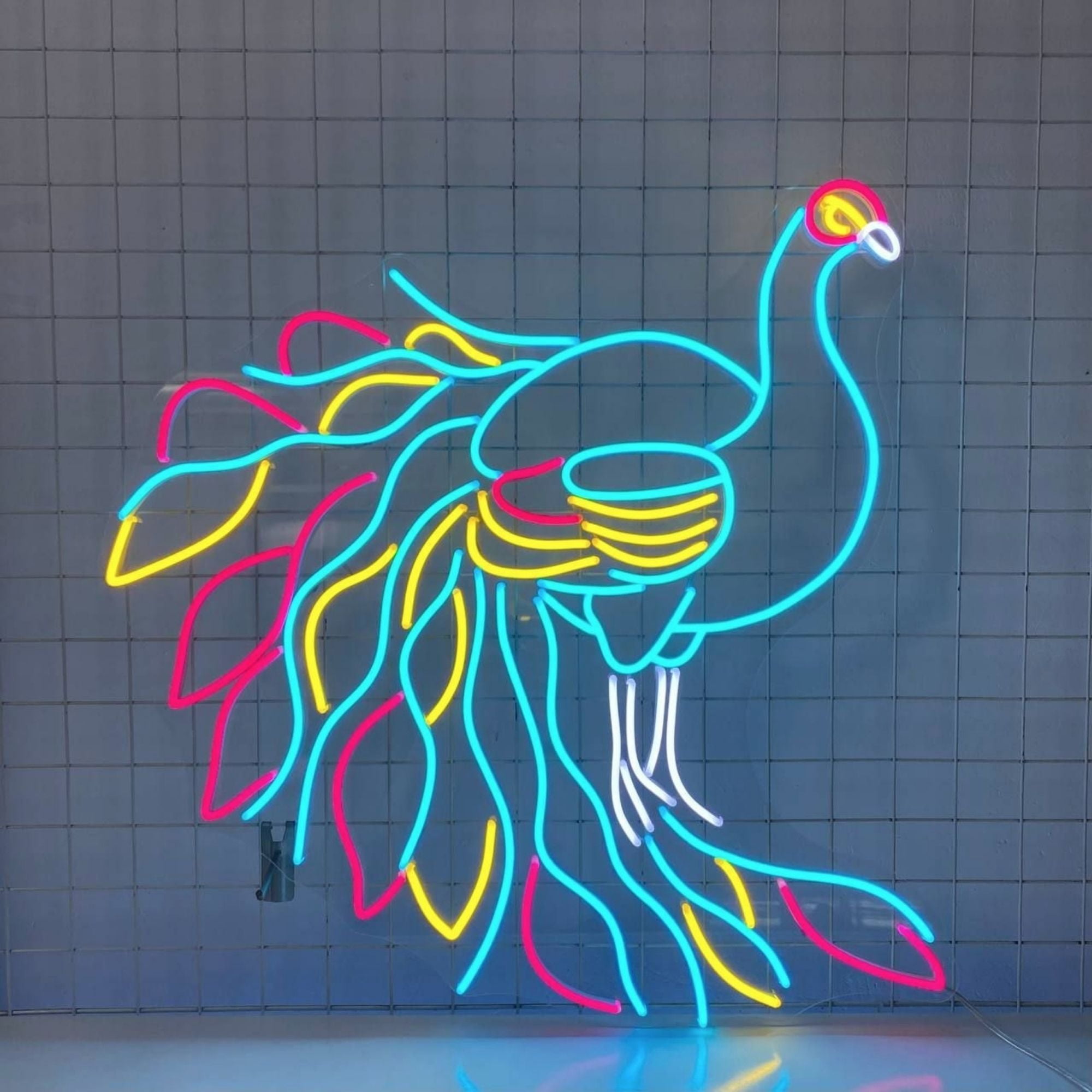 Craftnamesign Peacock Neon Light, Peafowl LED Sign, Bedroom Peacock LED ...