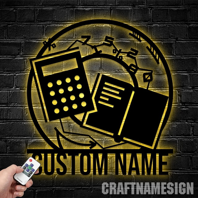 Craftnamesign Personalized Accountant Metal Wall Art, Accountant Gift ...