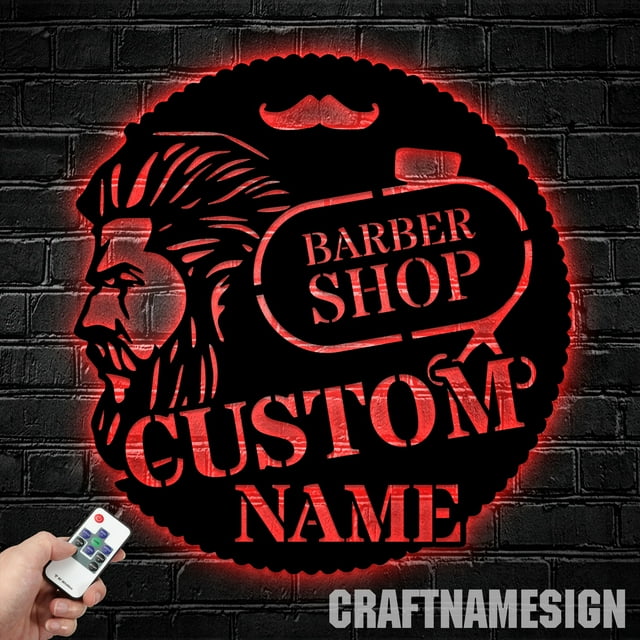 Craftnamesign Personalized Barber Shop Metal Sign, Custom Hair Stylist ...