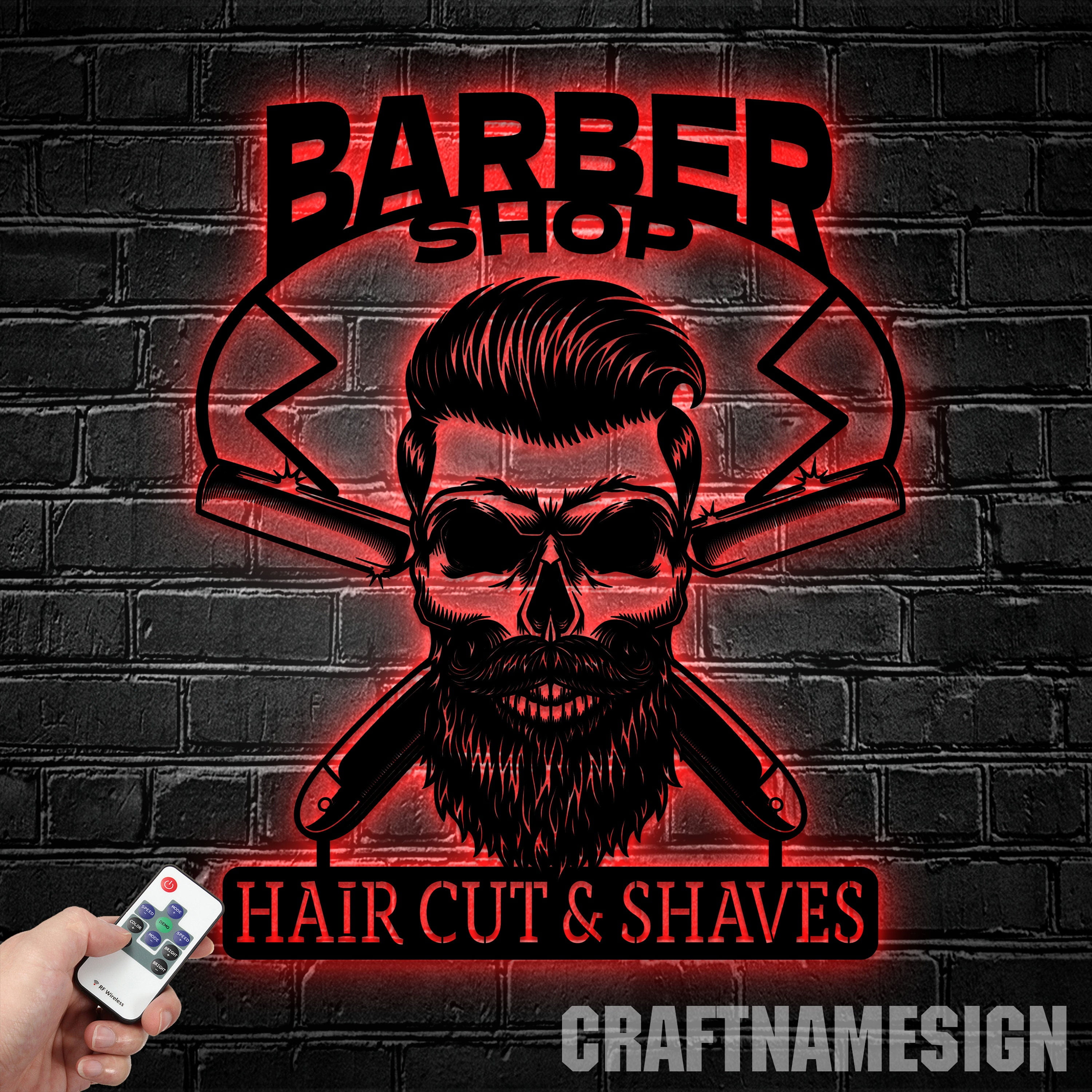 Craftnamesign Personalized Barber Shop Metal Sign, Personalized Barber ...