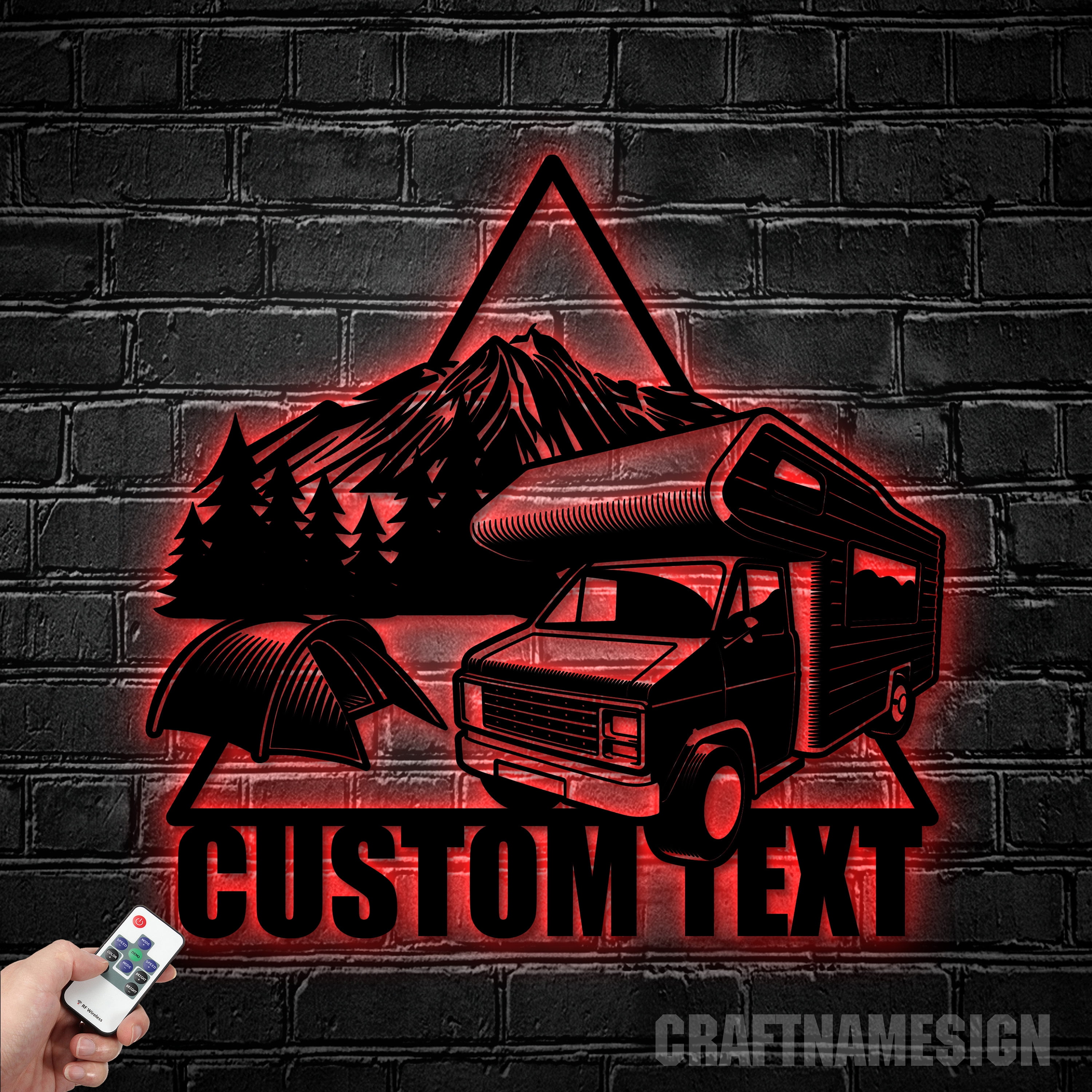 Craftnamesign Personalized Camping Name Sign Decor, Custom Camping ...