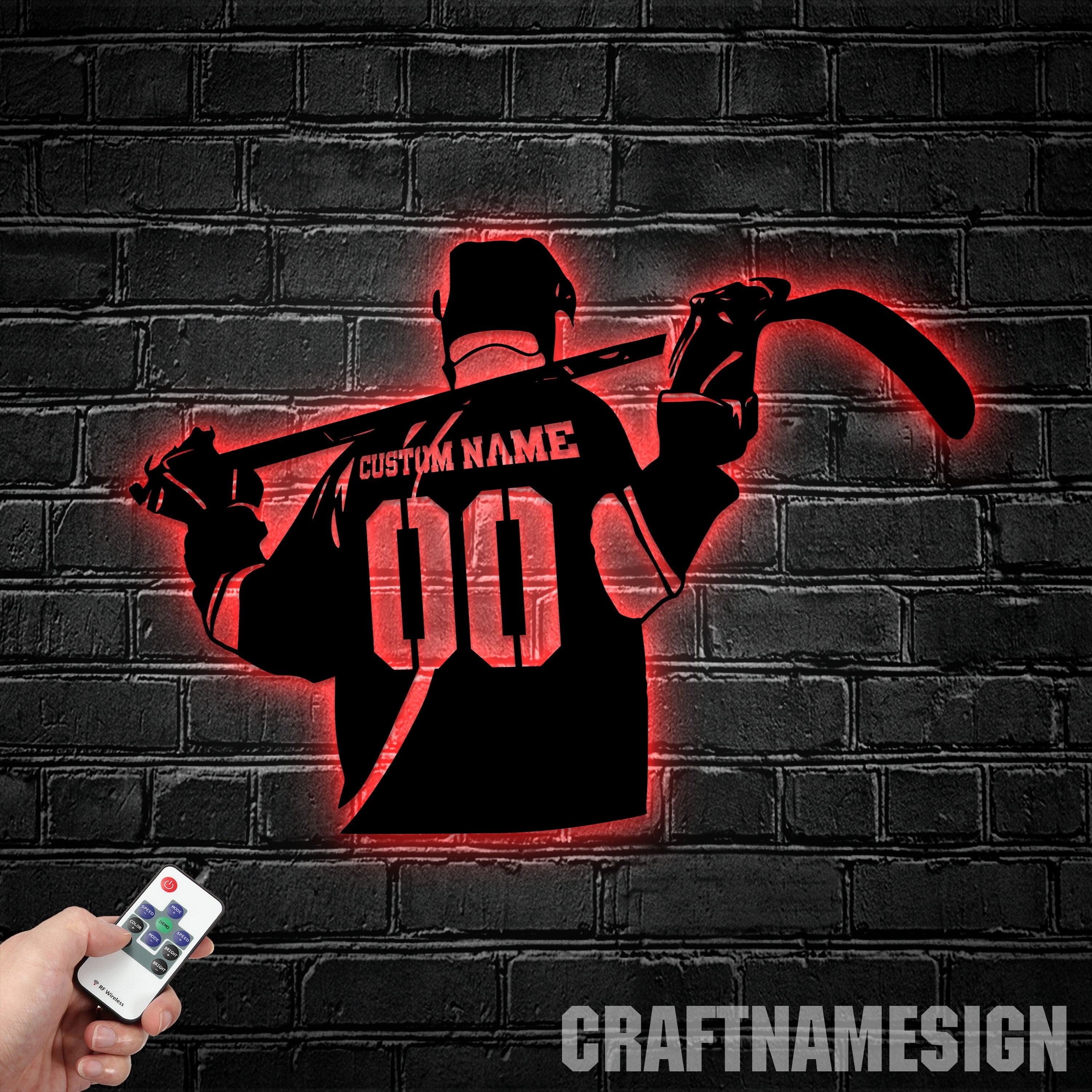 Craftnamesign Personalized Hockey Metal Sign LED Light, Custom Hockey ...