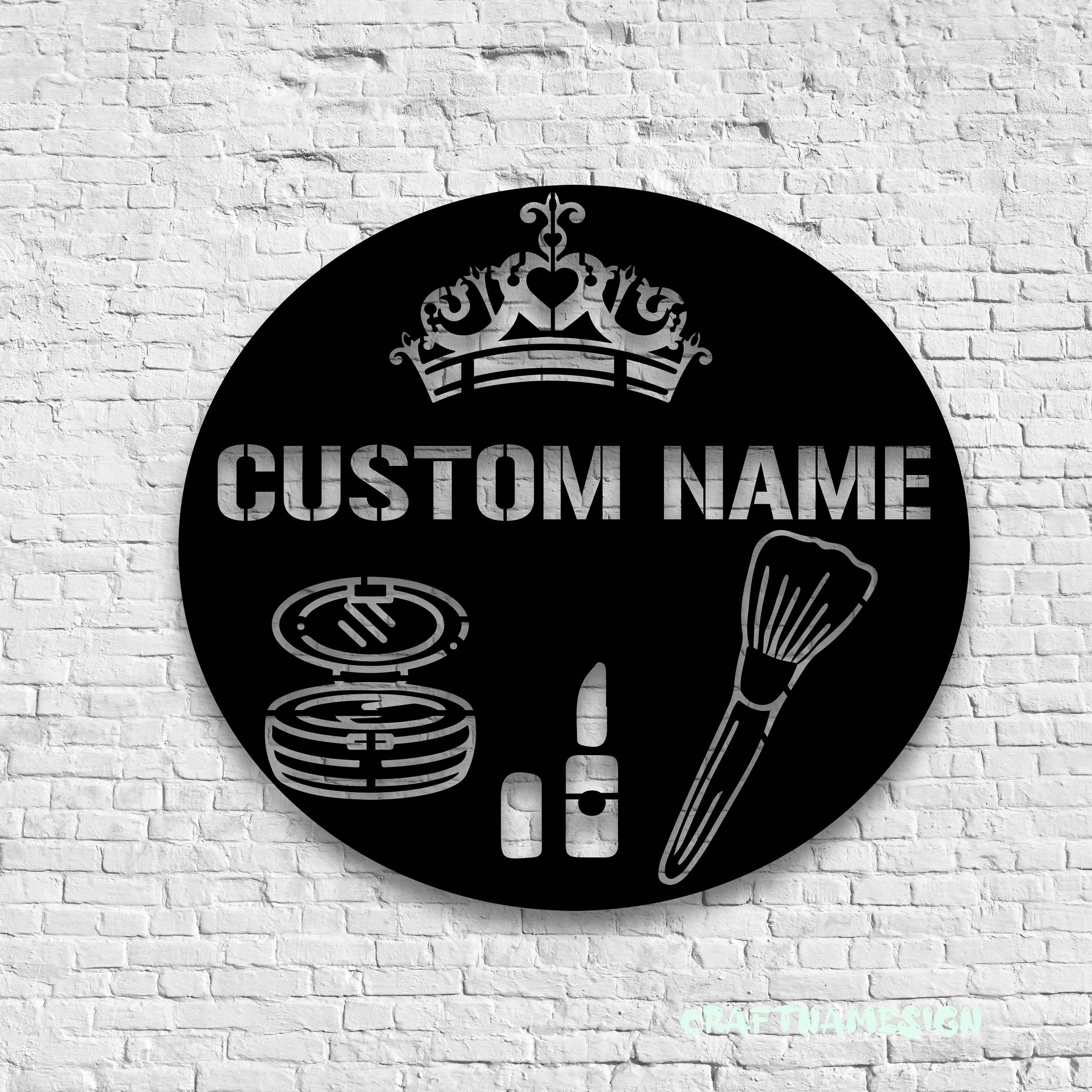 Craftnamesign Custom King Beauty Salon Metal Wall Art LED Light, Custom ...