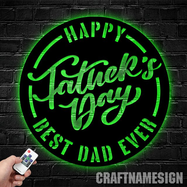 Craftnamesign Personalized Happy Father's Day Metal Wall Art, Custom ...