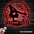 Craftnamesign Custom Female Gymnastics Metal Wall Art LED Light, Custom ...