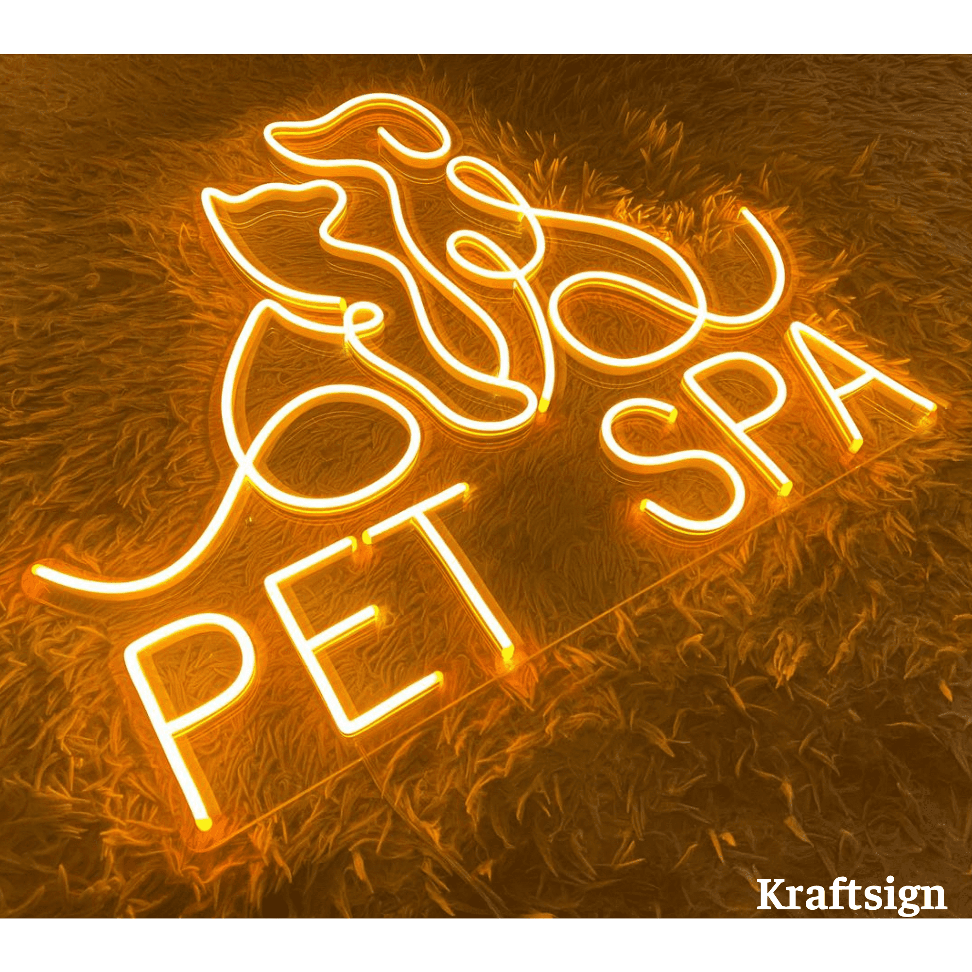 Craftnamesign Pet Spa Neon Sign, Pet Spa LED Signage, Pet Lover Gifts ...