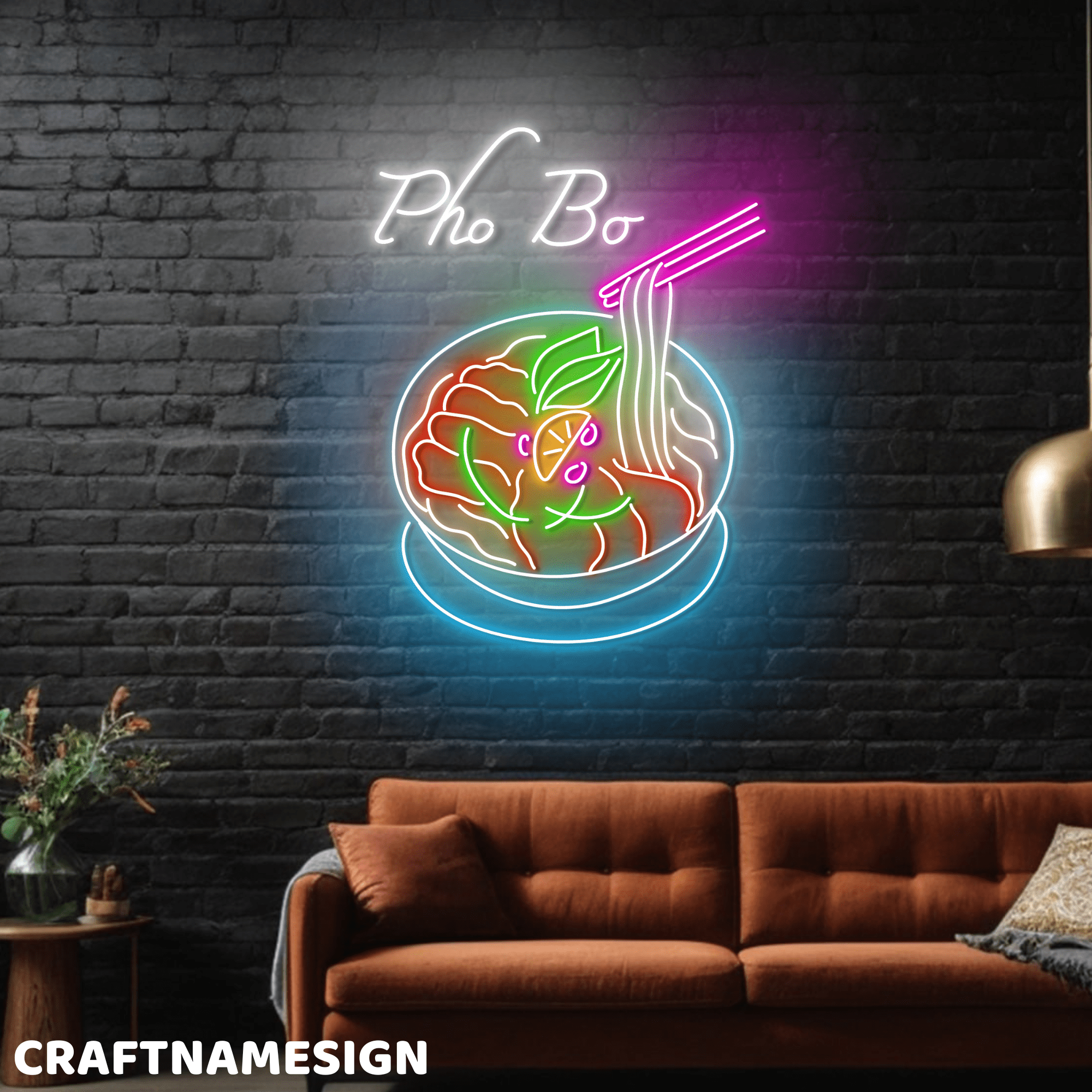 Craftnamesign Pho Bo Neon Light Decor, Vietnamese Restaurant LED Wall ...
