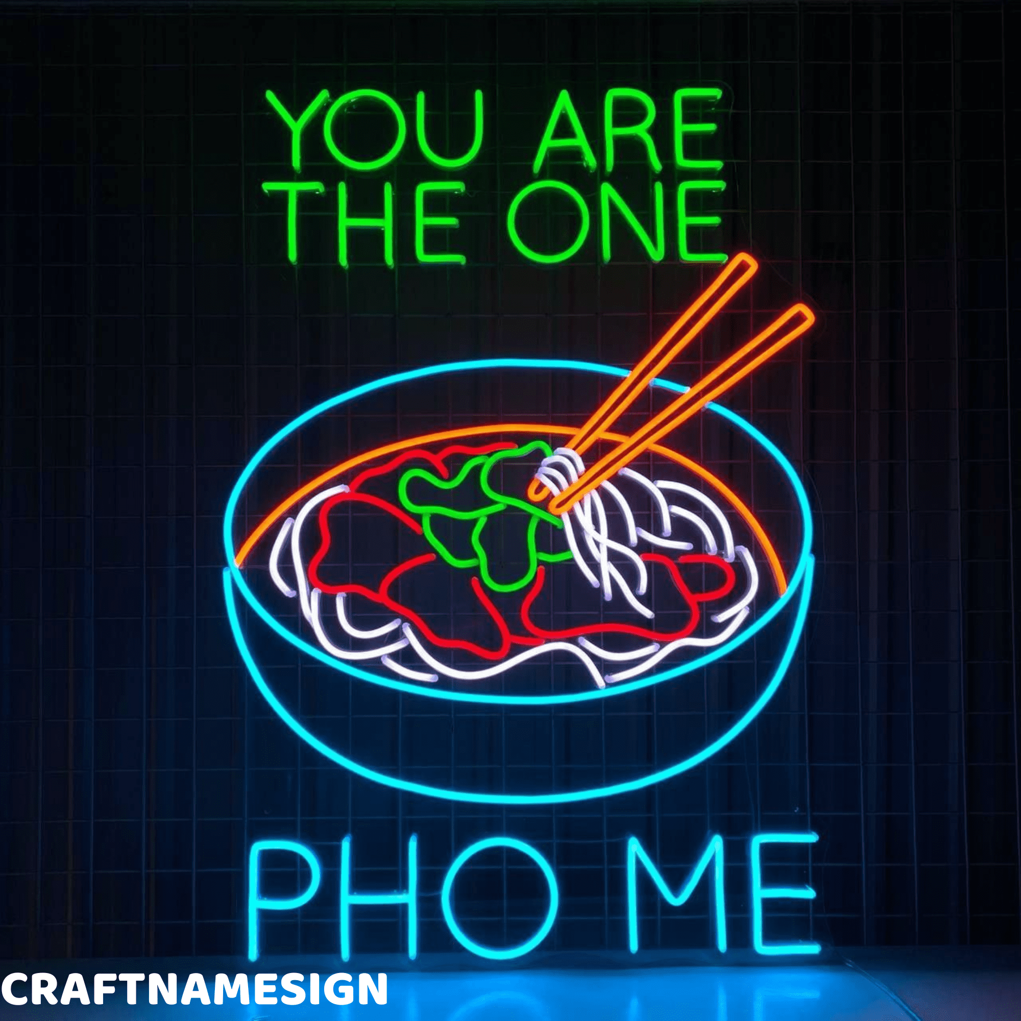 Craftnamesign Pho Neon Sign, Vietnamese Food Wall Decor, Noodle Store ...