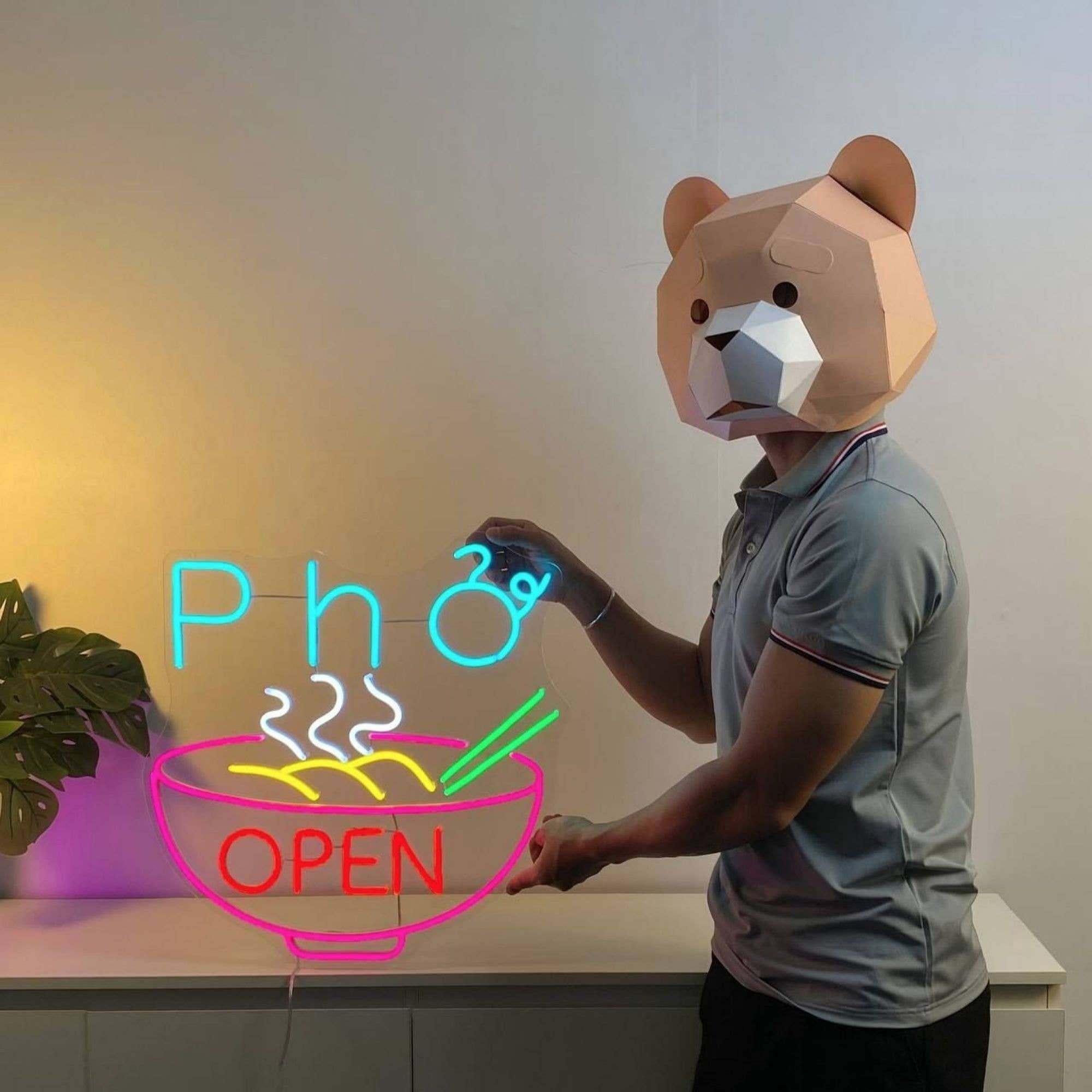 Craftnamesign Pho Open Neon Light Wall Art, Vietnamese Noodle Store ...