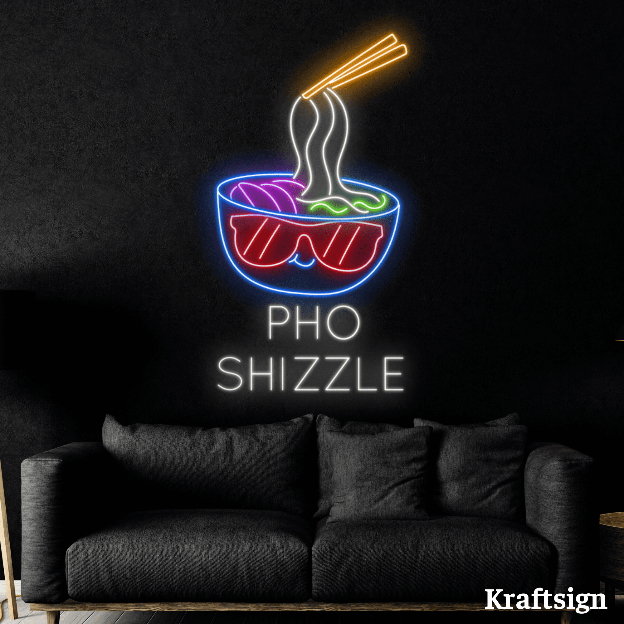 Craftnamesign Pho Shizzle Neon Sign, Pho Noddle Restaurant Decor ...
