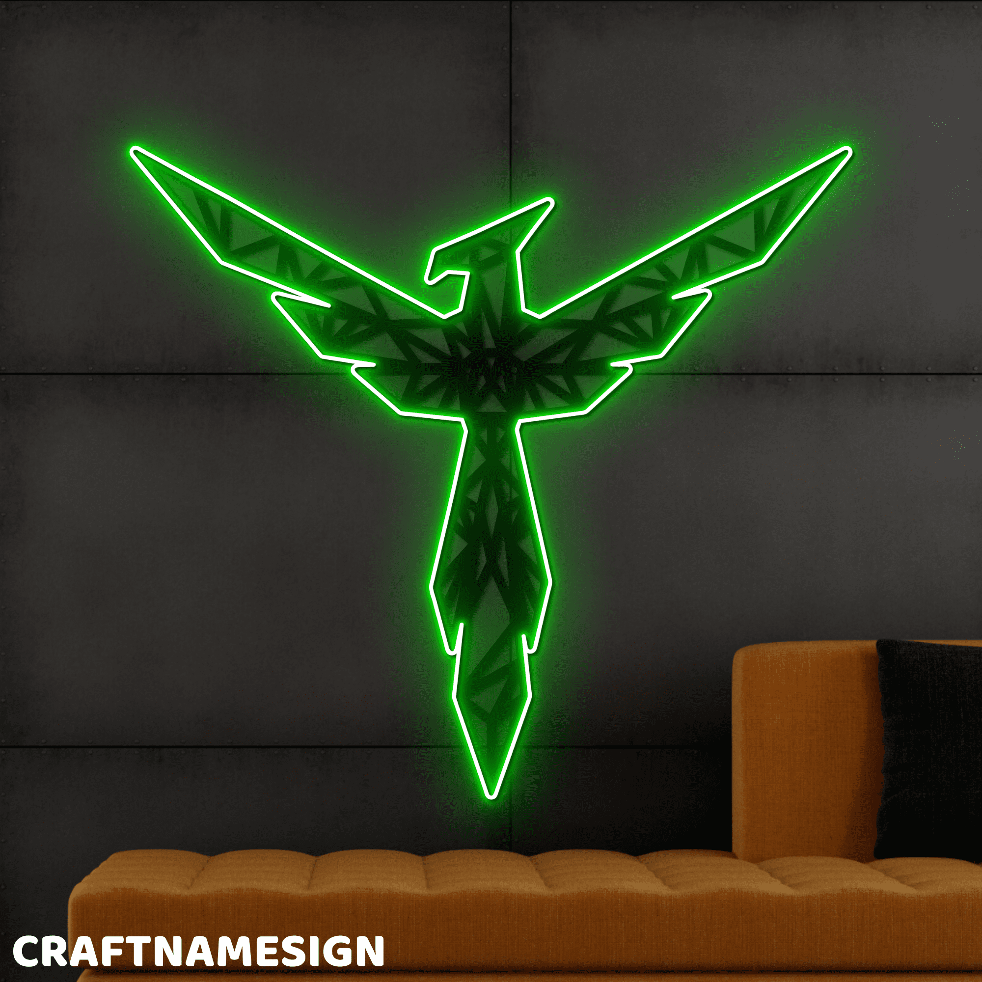 Craftnamesign Phoenix Bird Neon Decal, Bar Pub Wall Sign, Firebird Wall ...