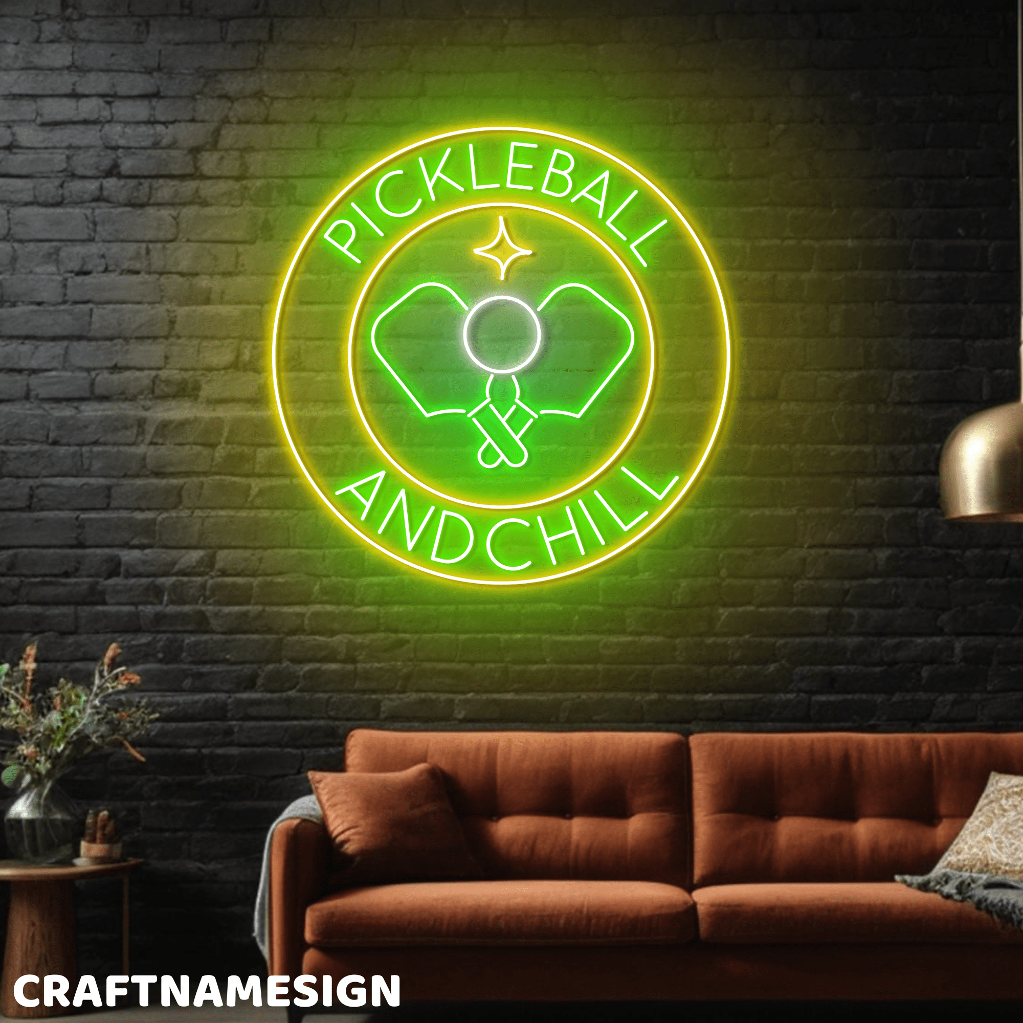 Craftnamesign Pickleball And Chill Neon Light, Pickleball Decor, Open ...