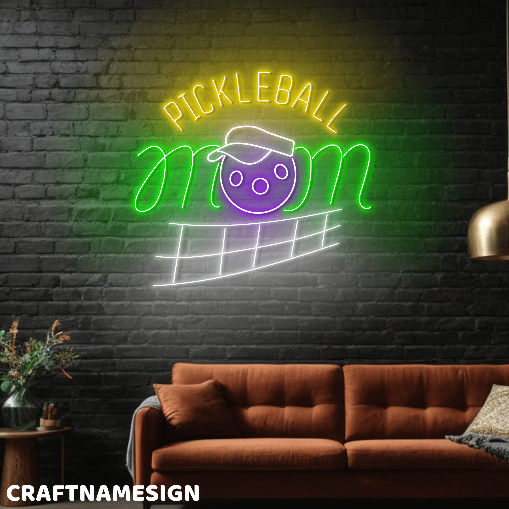 Craftnamesign Pickleball Mom Neon Light For Sport Court, Pickleball ...