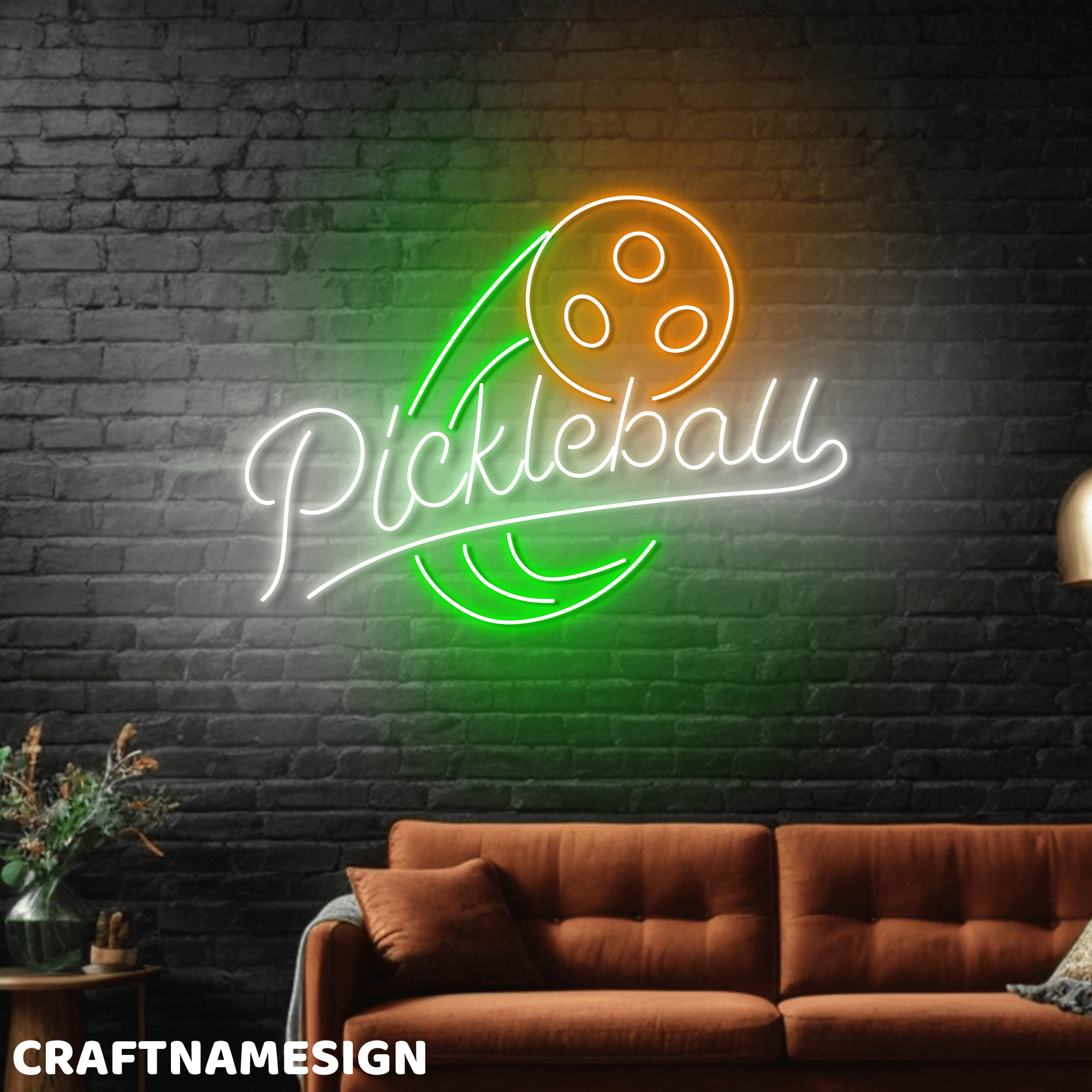 Craftnamesign Pickleball Neon Sign, Sport Shop Wall Sign, Pickleball ...