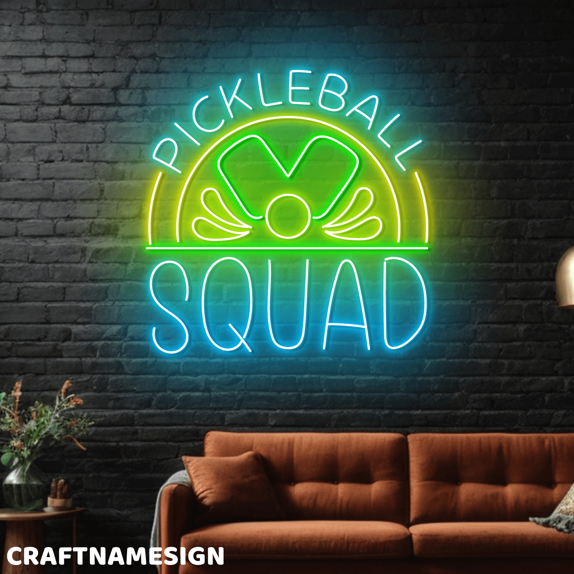 Craftnamesign Pickleball Squad Neon Sign, Sport Wall Sign, Open Sign ...