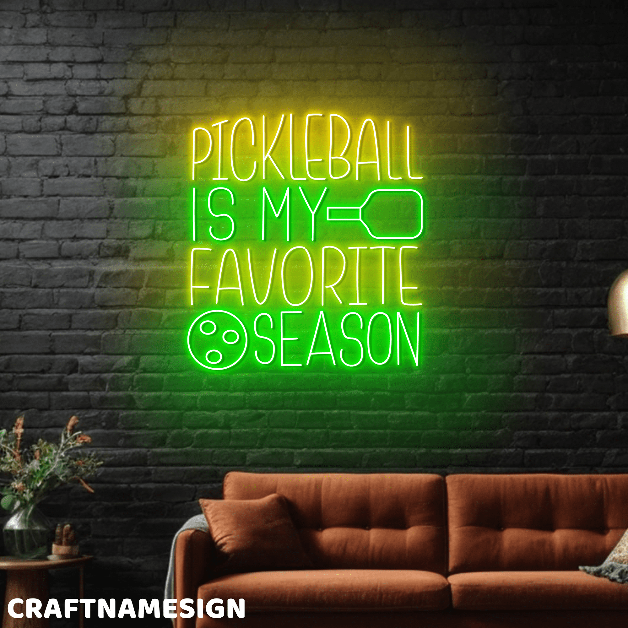Craftnamesign Pickleball Squad Neon Sign, Sport Wall Sign, Pickleball ...