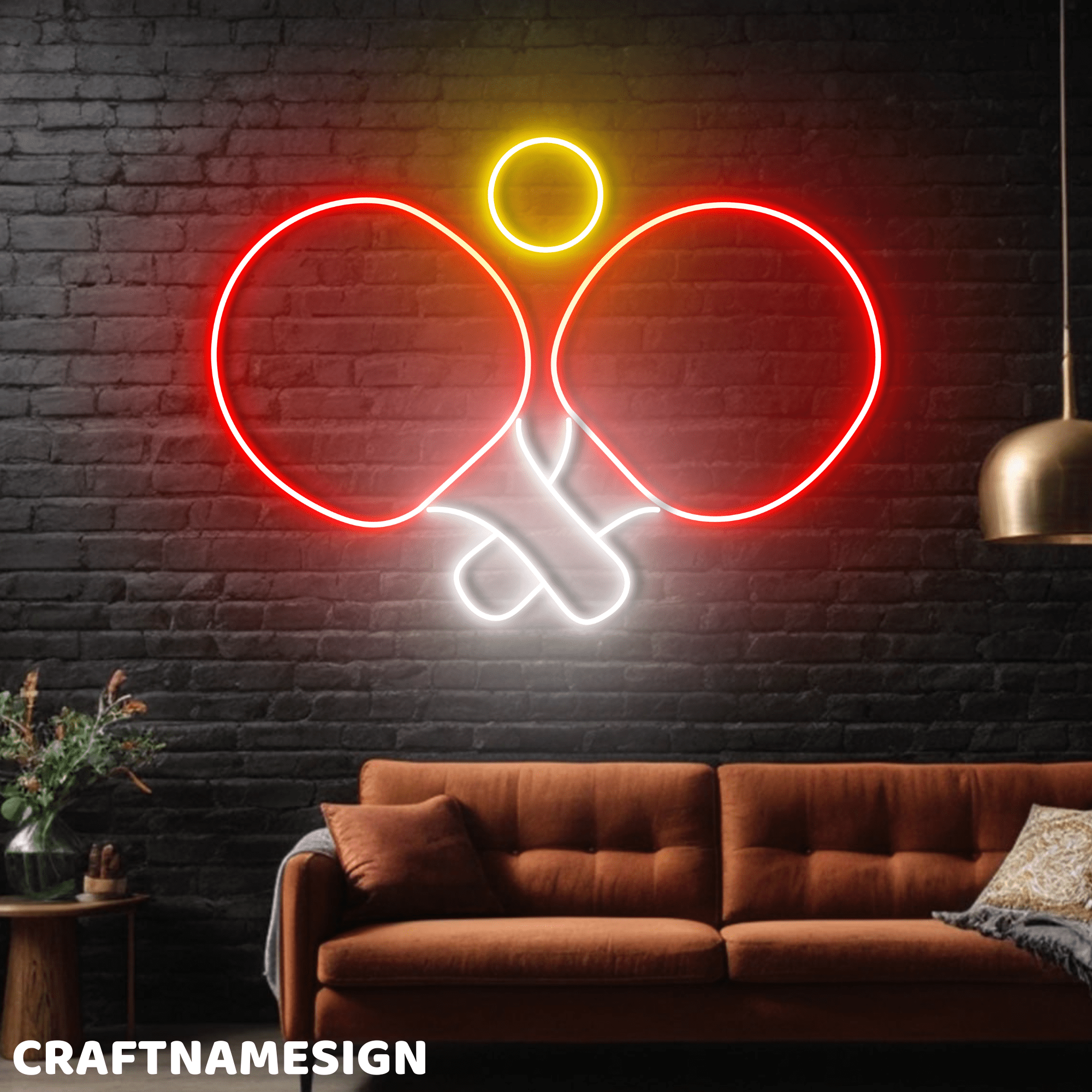 Craftnamesign Ping Pong Neon Sign, Table Tennis Wall Decor, Sport Wall ...