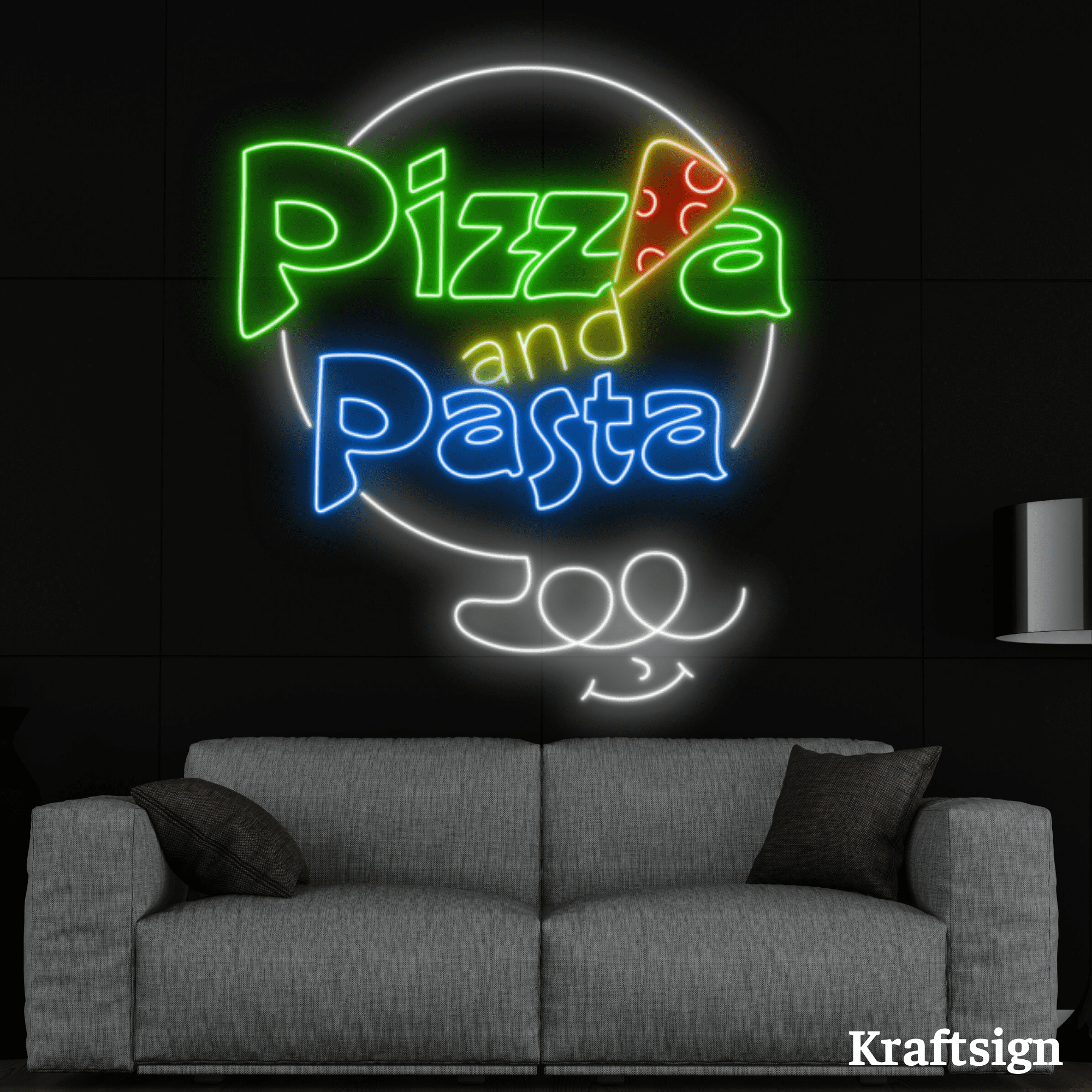 Craftnamesign Pizza And Pasta Neon LED Sign, Pizza Pasta Restaurant ...