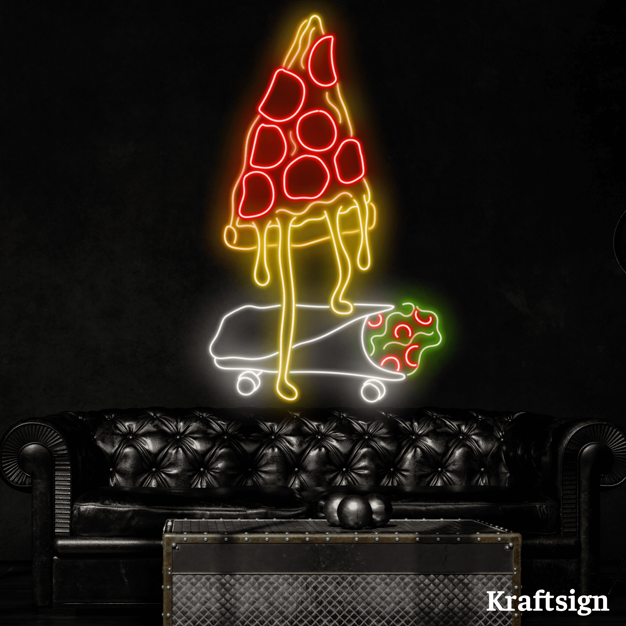 Craftnamesign Pizza Burrito Neon Sign, Pizza Shop Decor, Burrito Shop ...