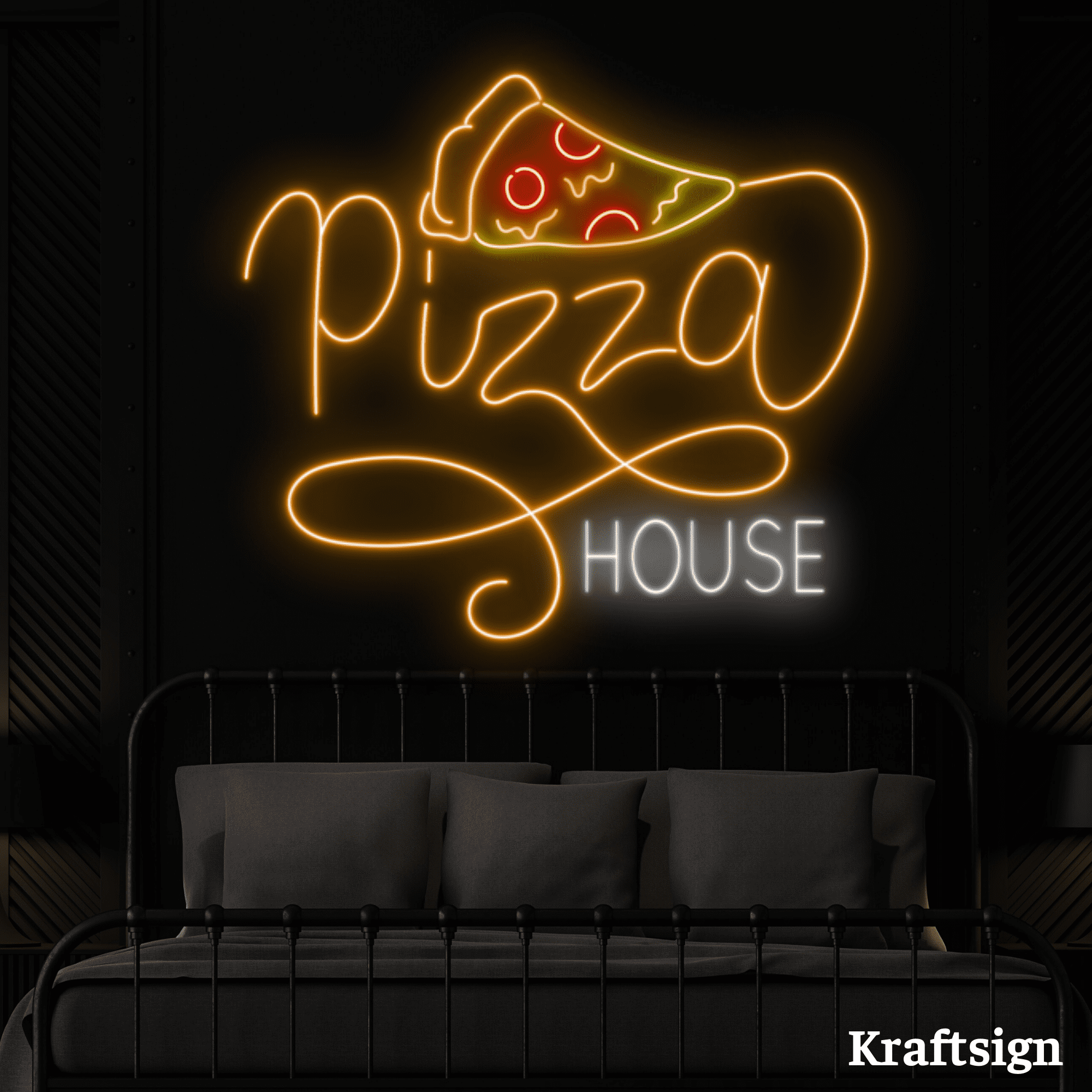 Craftnamesign Pizza House Neon Sign, Pizza Shop LED Sign, Restaurant ...