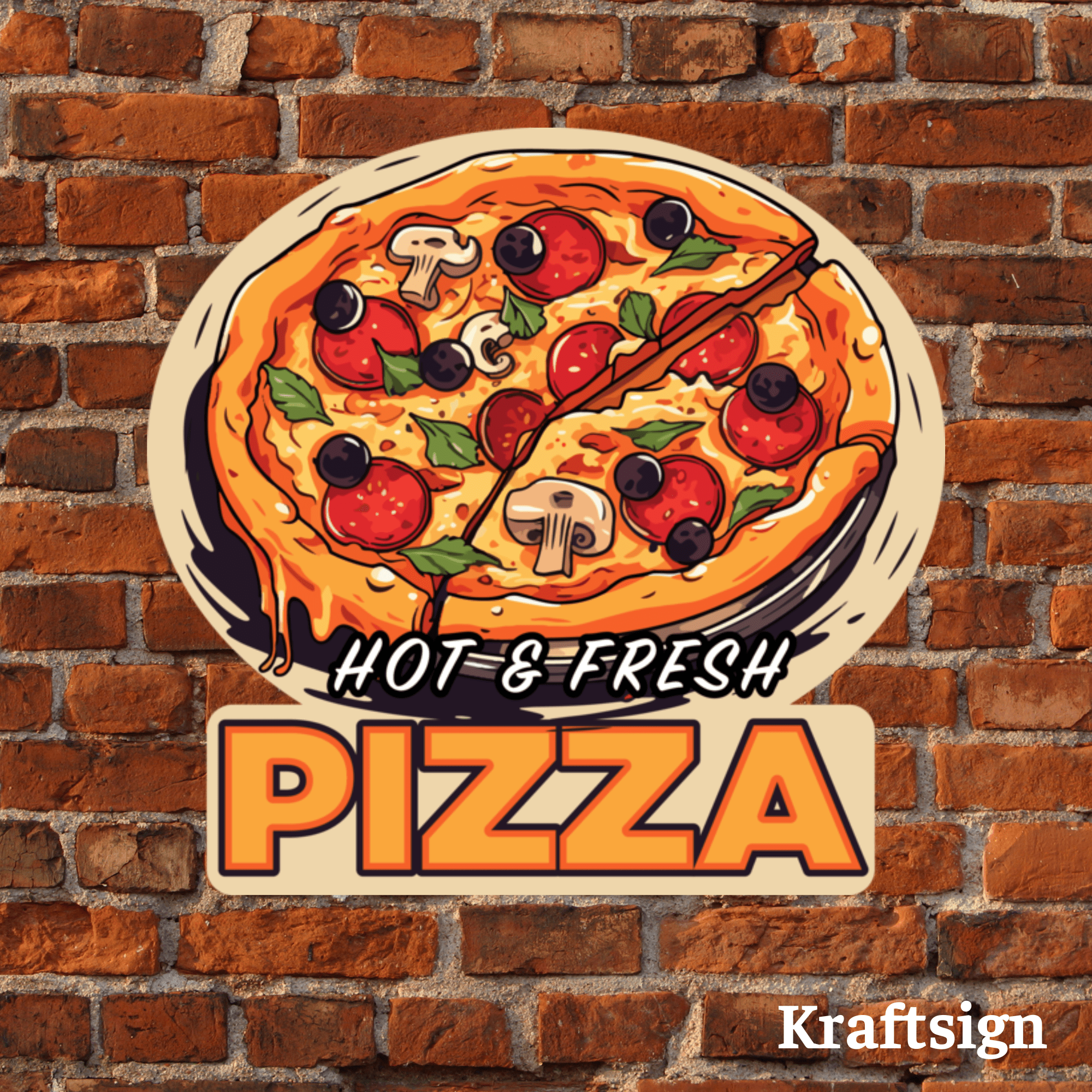 Craftnamesign Pizza Metal Print, Pizza Restaurant Decor, Pizza Signage ...