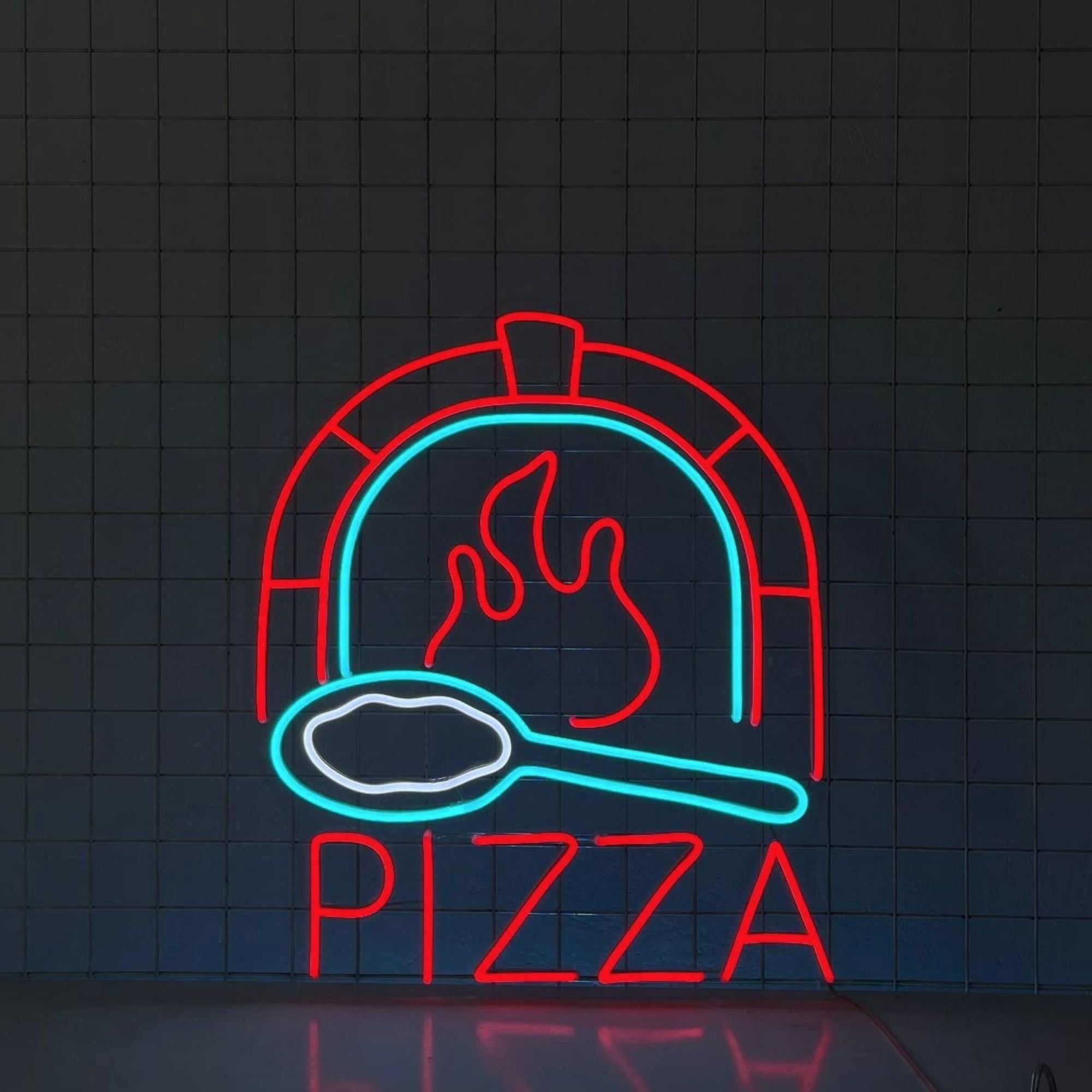 Craftnamesign Pizza Neon Light, Pizza Store Wall Art, Open Sign For ...